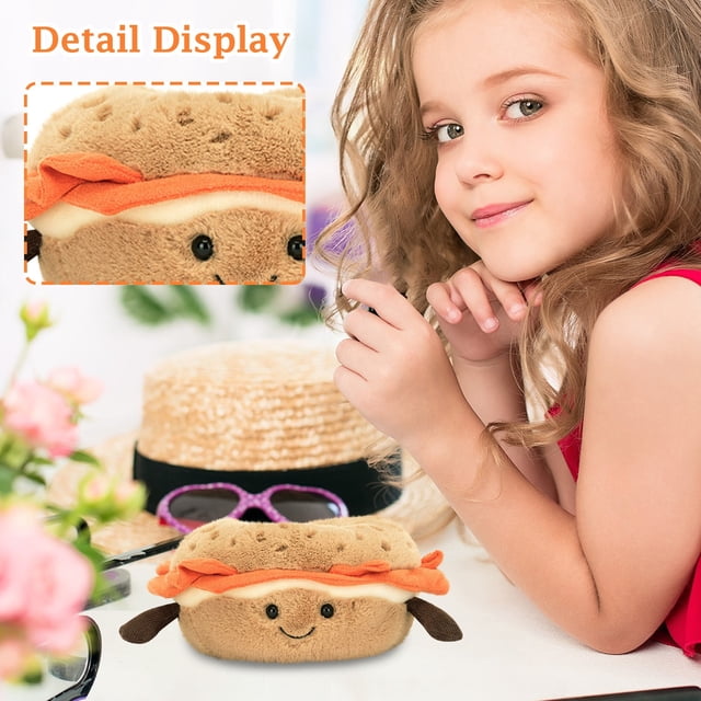 Jellycat Amuseable Bagel 8.2" Plush - Cute Food-Themed Collectors Item ...