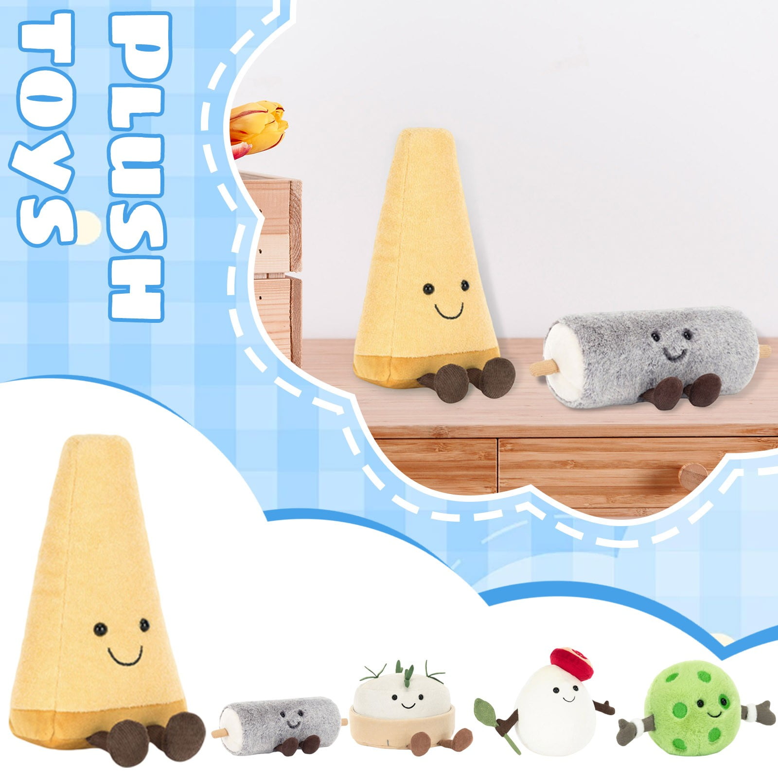 Jellycat Amuseable Toast Plush Toy, 9.84" Jellycats Fluffy Stuffed ...