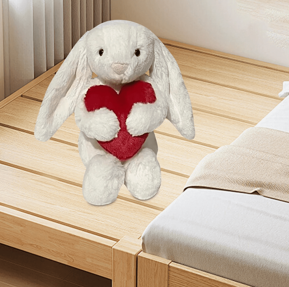 Jellycat Amuseables 12.2" Red Love Heart Bunny Stuffed Animal Plush Toy ...