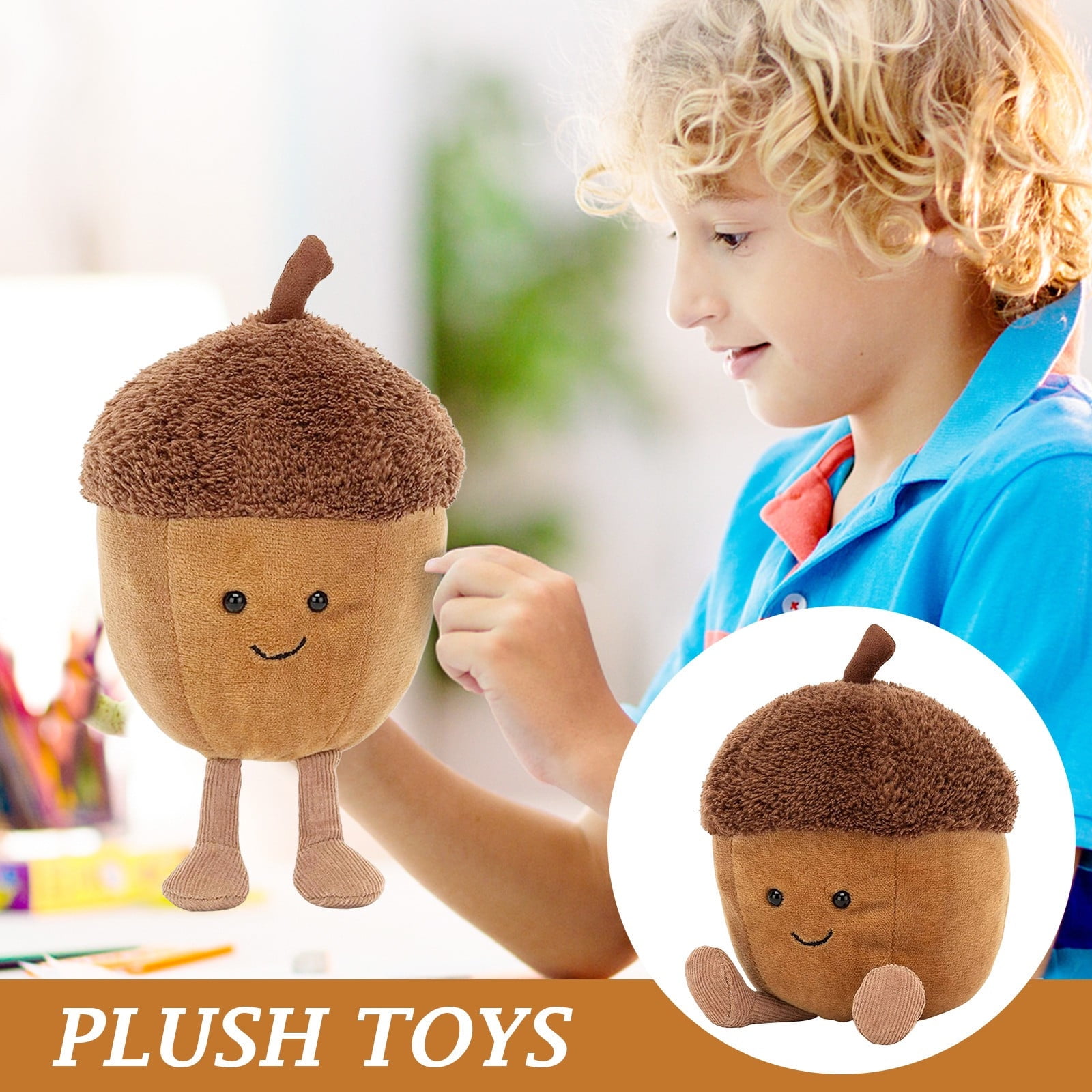 WovenWink Amuseables Acorn Plush Toys, 6.69" Stuffed Toys Stuffed ...
