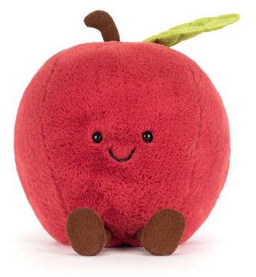 Jellycat Amuseables Apple Toy -5.1” Exclusive Stuffed Apple Fruit Toy ...