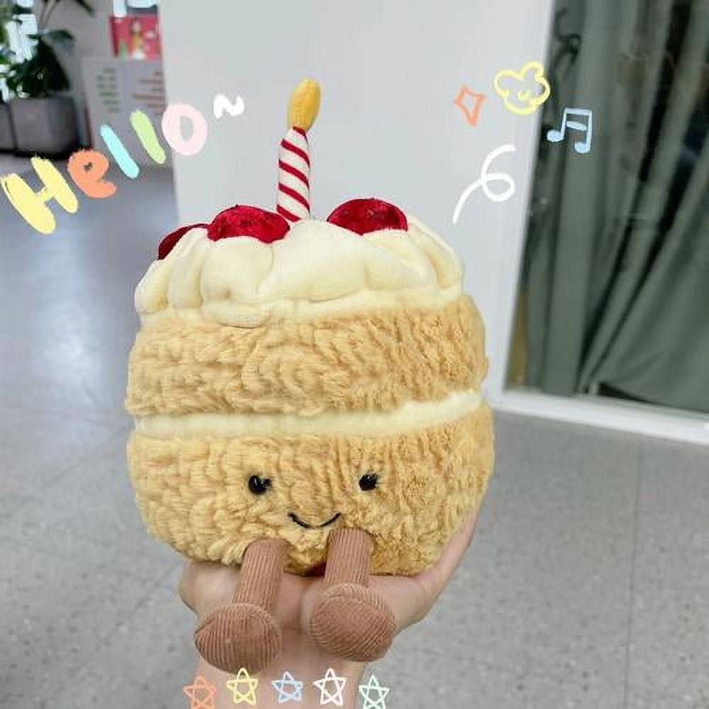 Jellycat Amuseables Birthday Cake Plush Toy - Charming Beige Cake, 6.3 ...