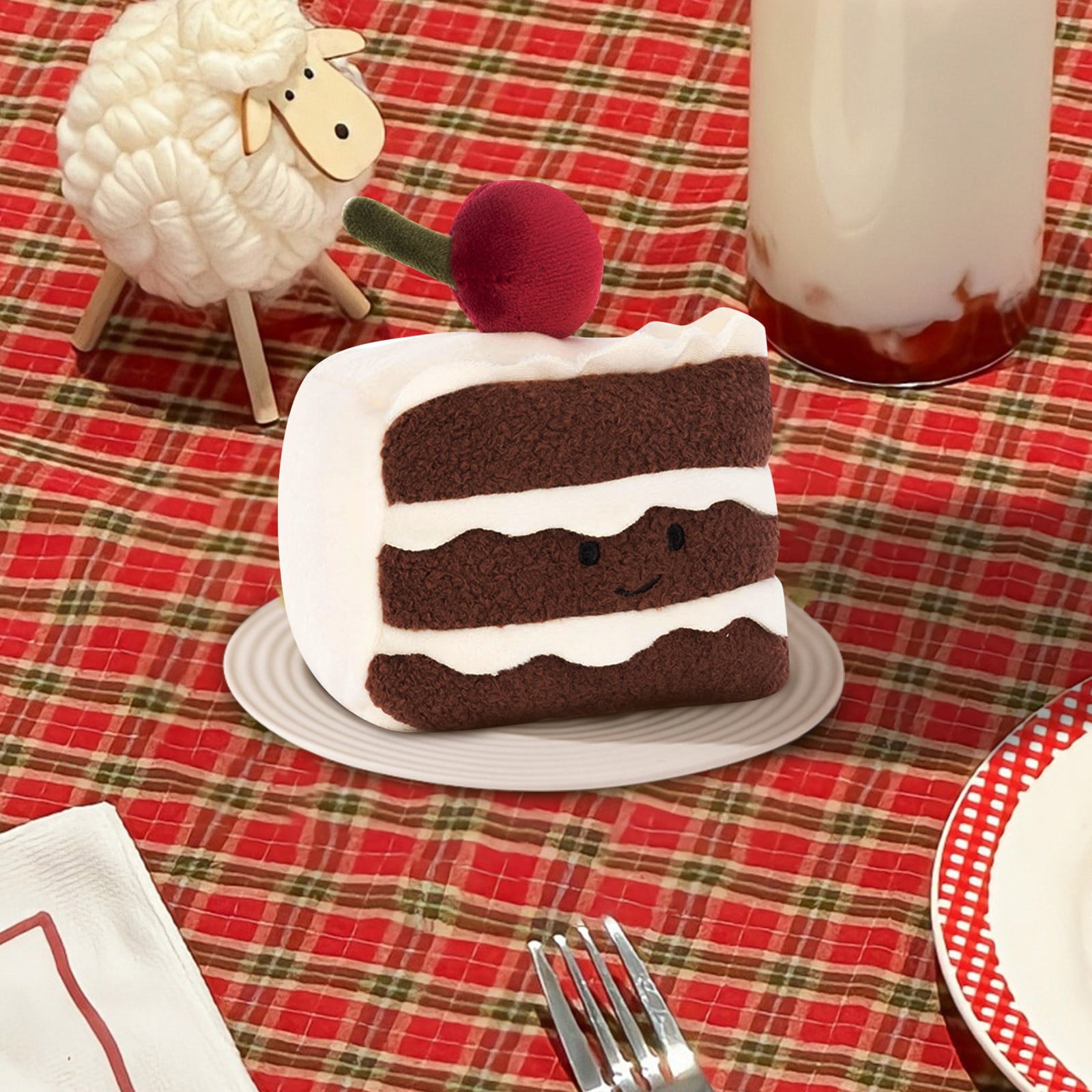 Jellycat Amuseables Chocolate Cake Stuffed Toy, Small Jellycat Cake ...