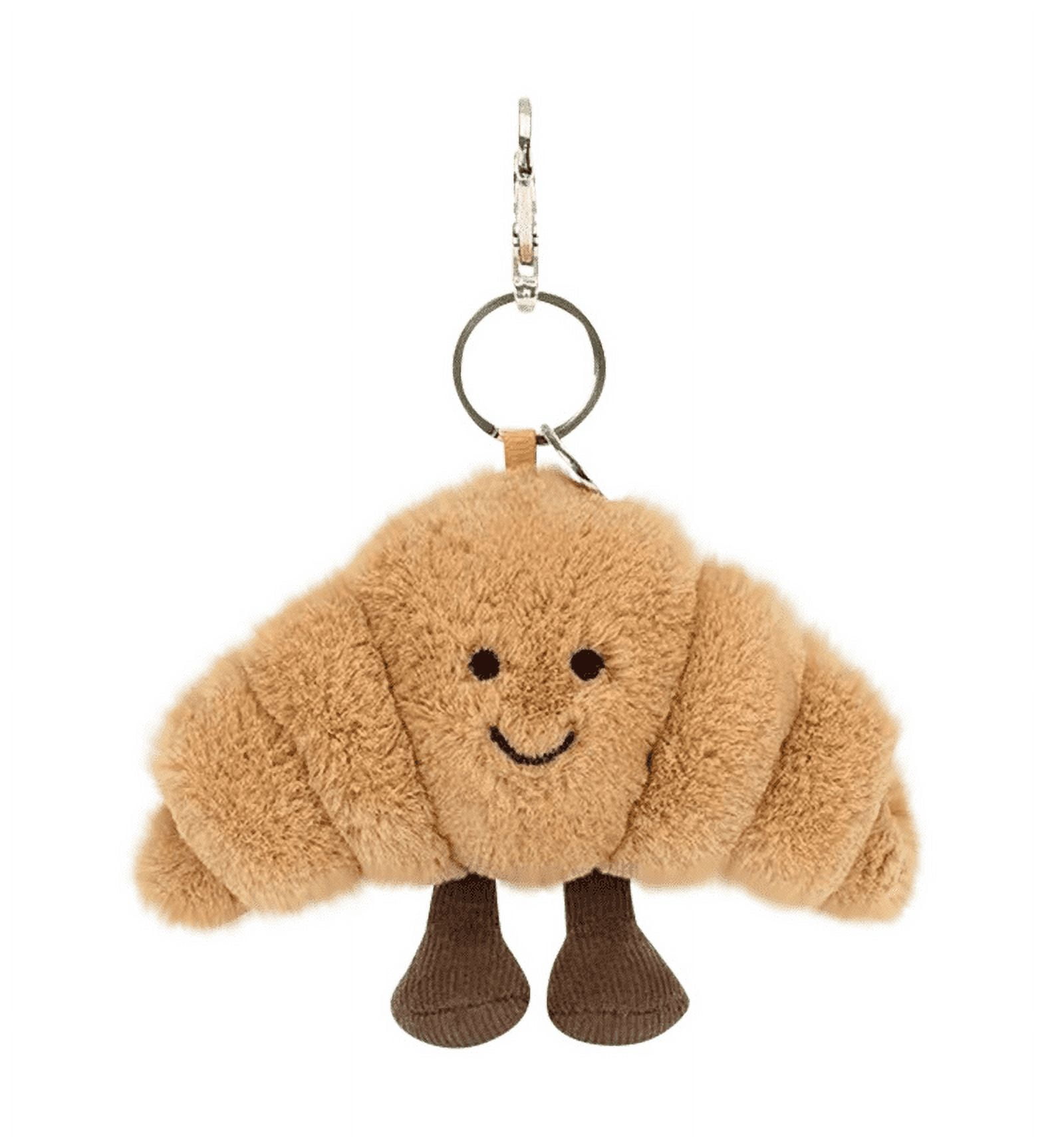 Jellycat Amuseables Croissant Bag Keychain, Puffy Jellycat Bag Charm ...
