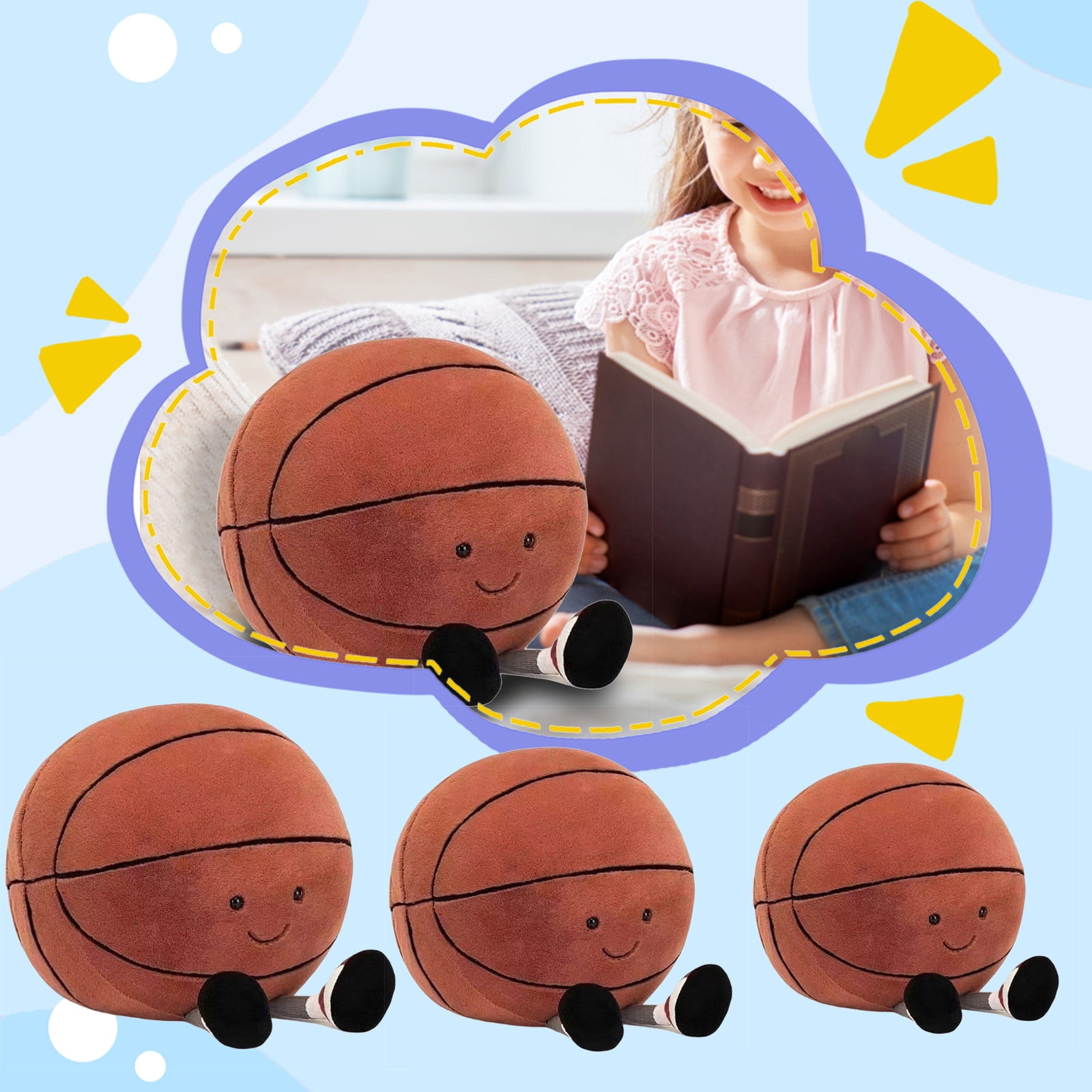 Jellycat Amuseables Cute Basketball Plush Toy, 17.72 Inch - Soft ...
