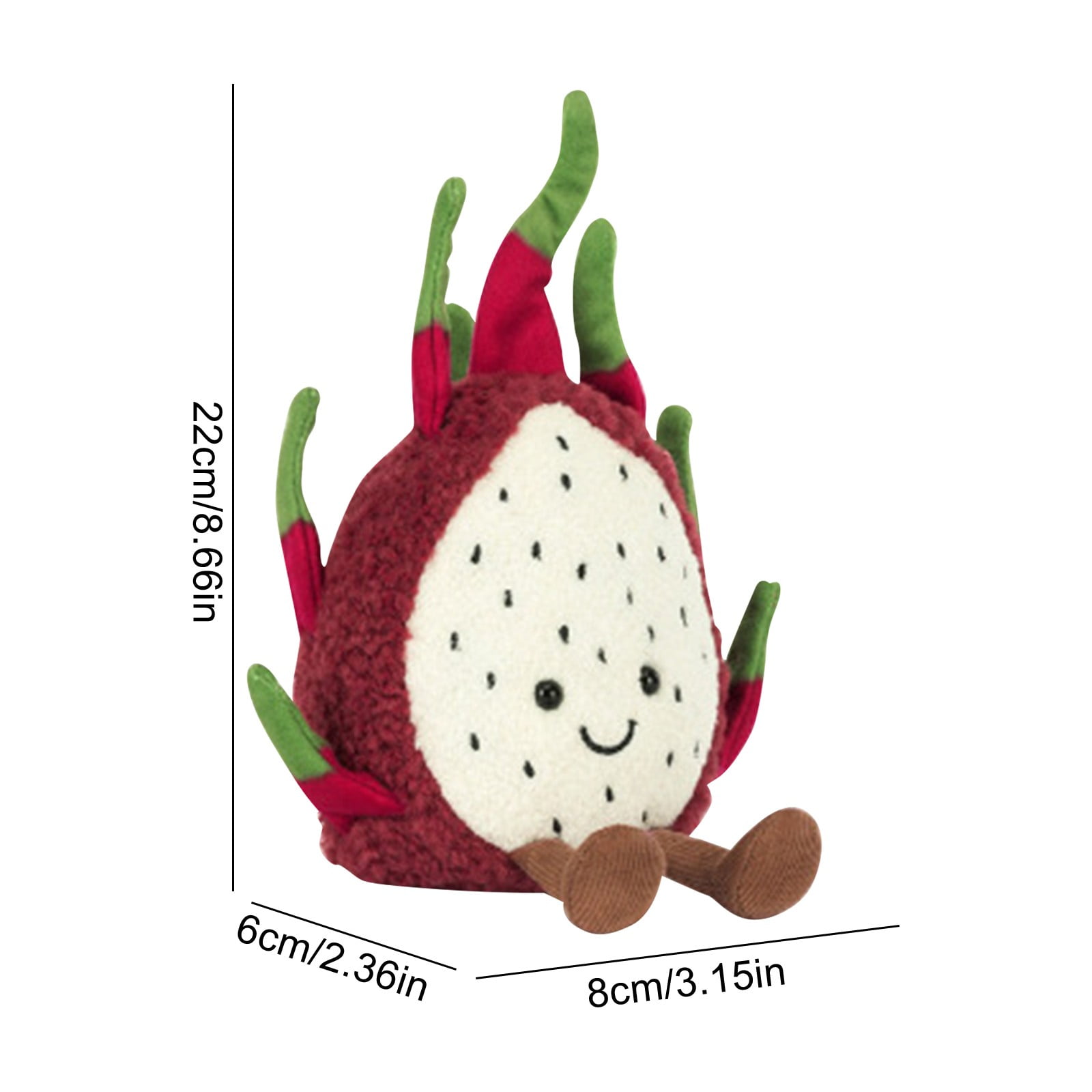 Jellycat Amuseables Dragon Fruit Plush Doll 8.66 Inch Jellycat Spring ...