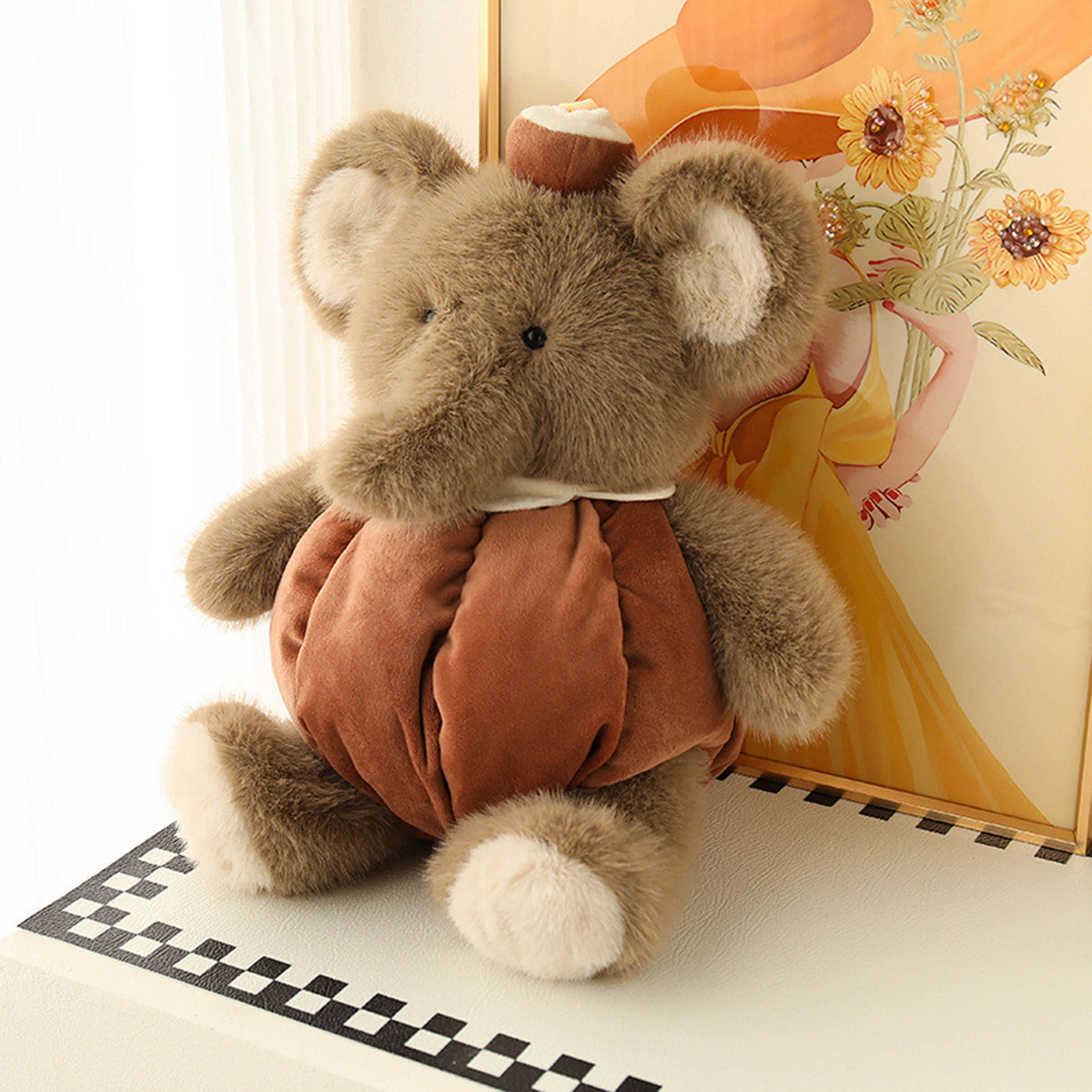 Jellycat Amuseables Elephant Stuffed Toy, 13.7 inch Jellycat Elephant Stuffed Animals Fun Gift ...