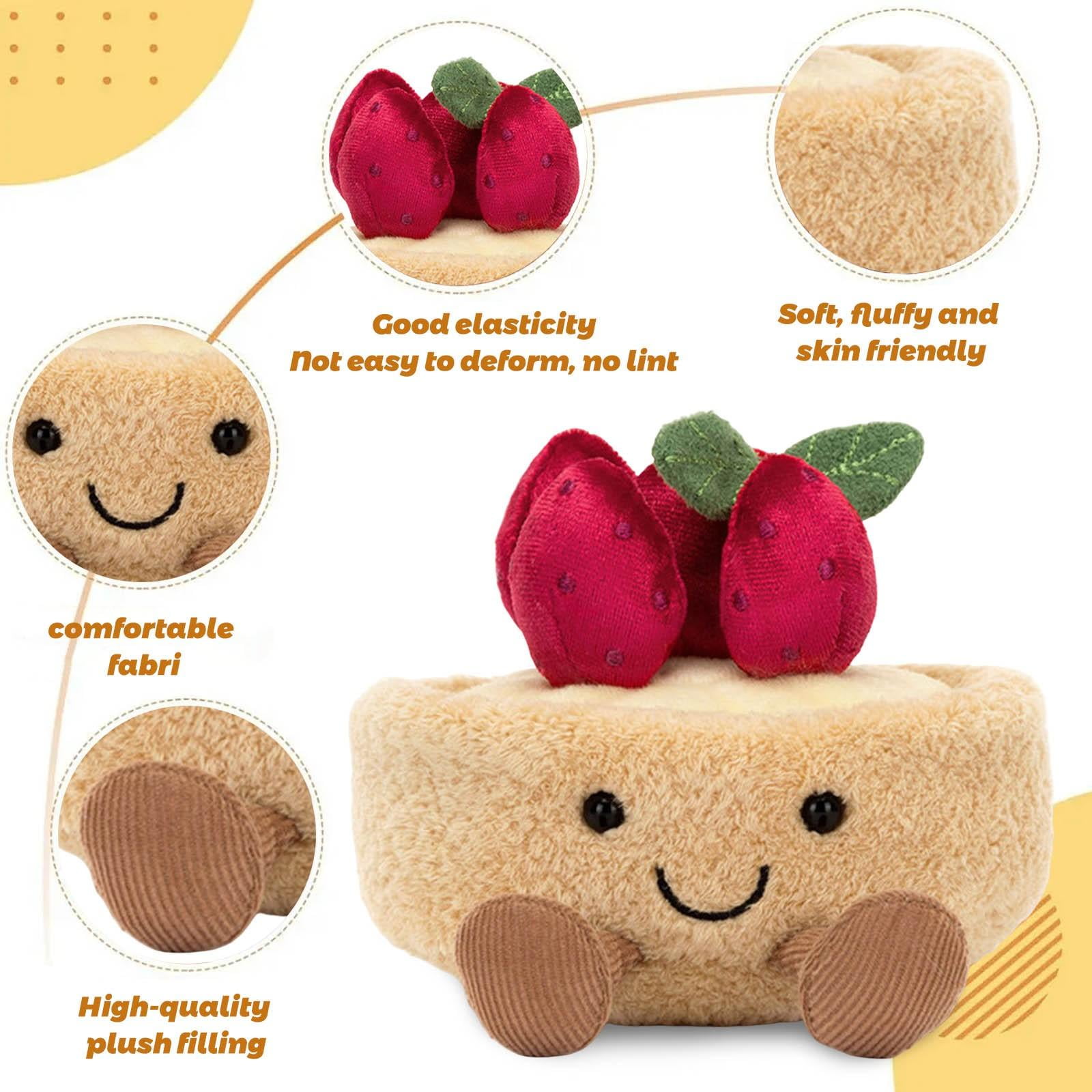 Jellycat Amuseables Fleurette Tarte Aux Fraises 4.32" Strawberry Pie ...