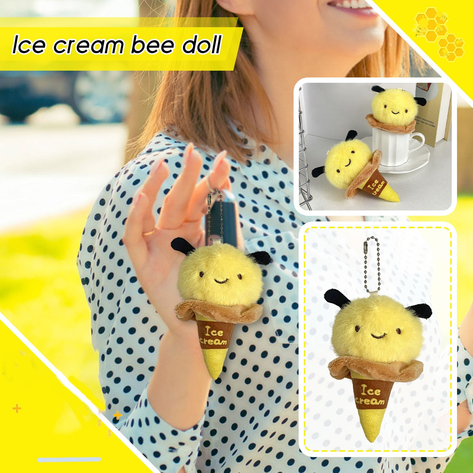 Jellycat Amuseables Ice Cream Stuffed Toy, 4.3 inch Jellycat Ice Cream ...