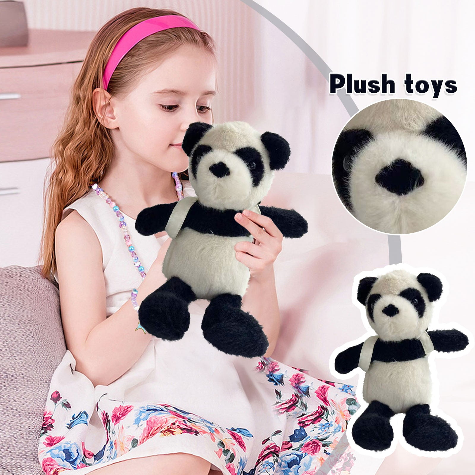 Jellycat Amuseables Panda Stuffed Animal with Backpack, 8.6 INCH Cuddly ...