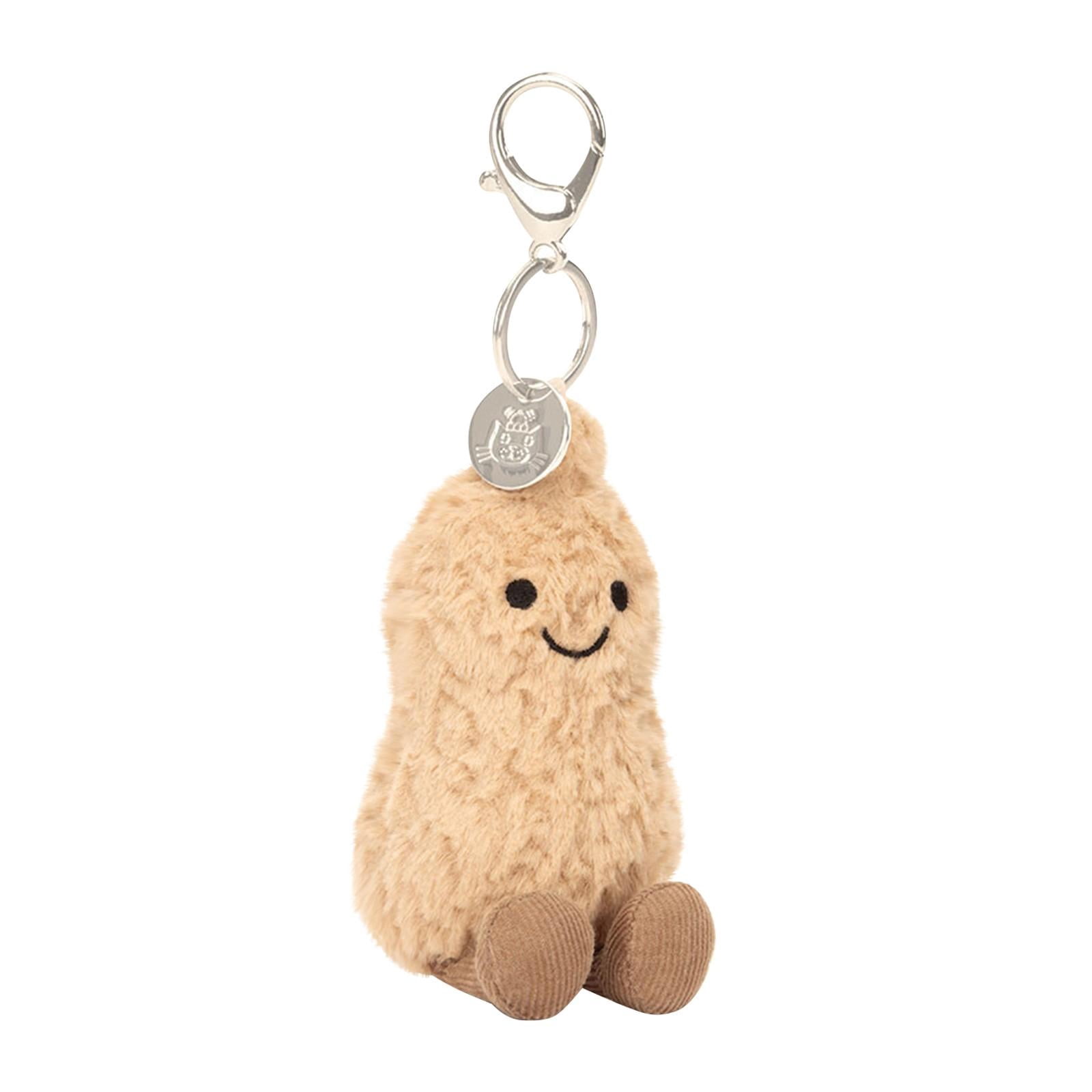 Jellycat Amuseables Peanut Bag Charm - Realistic Mini Peanut Stuffed ...