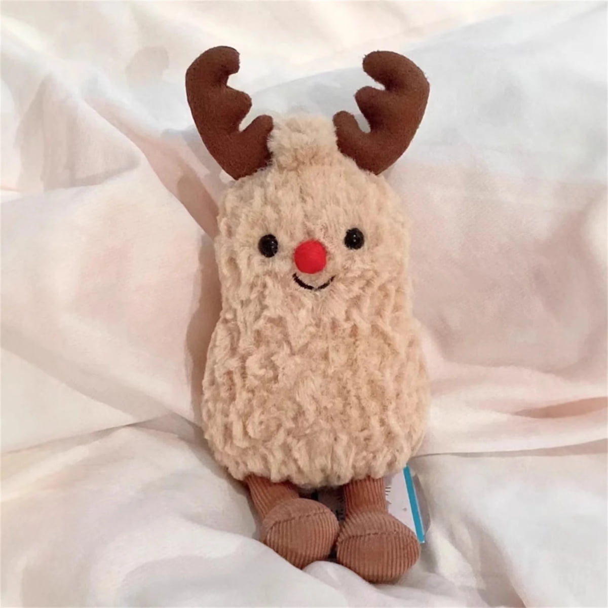 Jellycat Amuseables Peanut Reindeer Soft Stuffed Cuddly Plush |6.3 ...