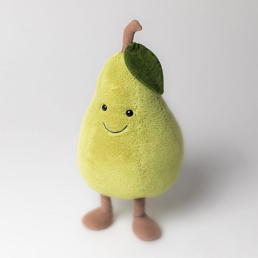 Jellycat Amuseables Pear Stuffed Fruit Plush Toy, Soft Plushie for Kids ...