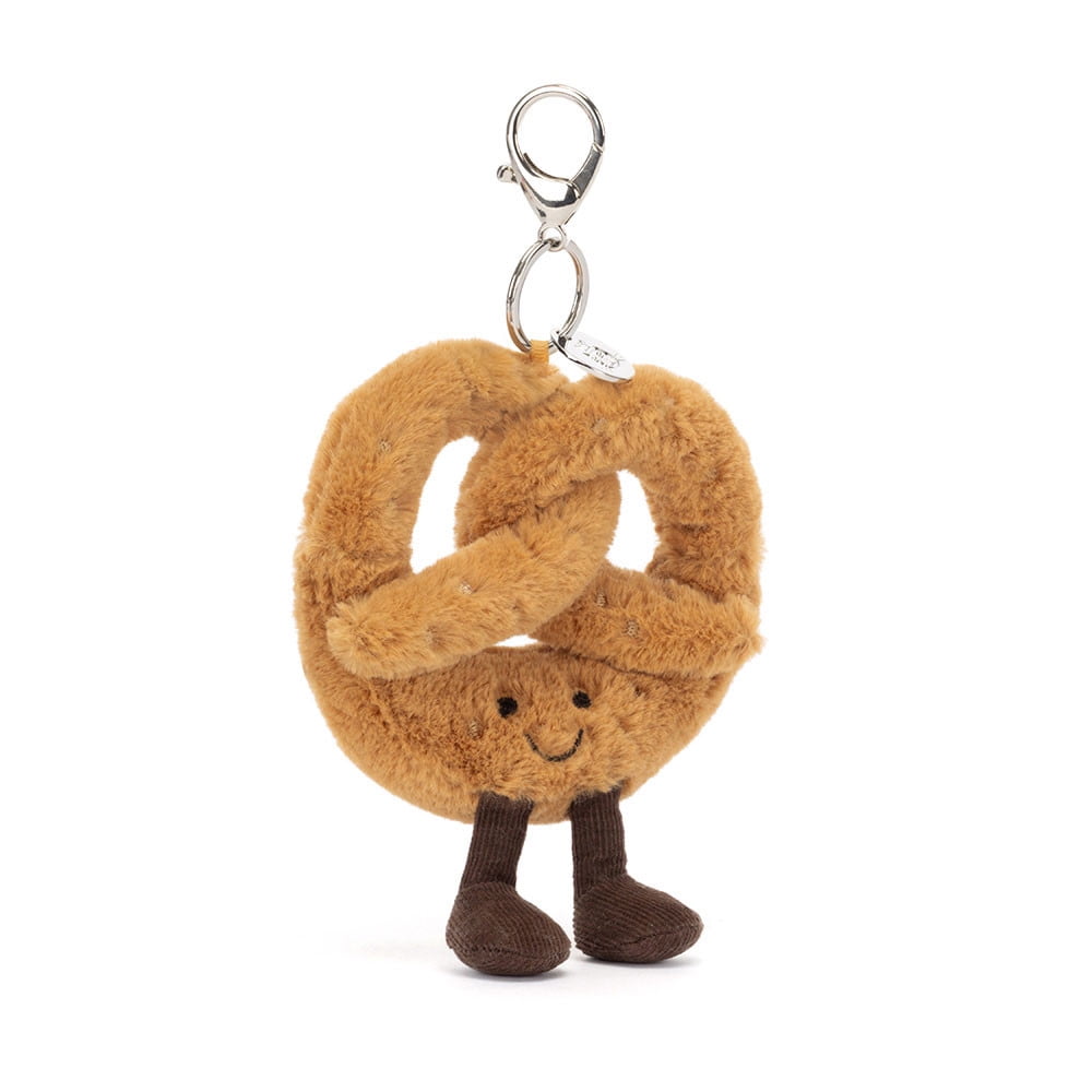 Jellycat Amuseables Pretzel Bag Charm Soft Plush Keychain Accessory ...