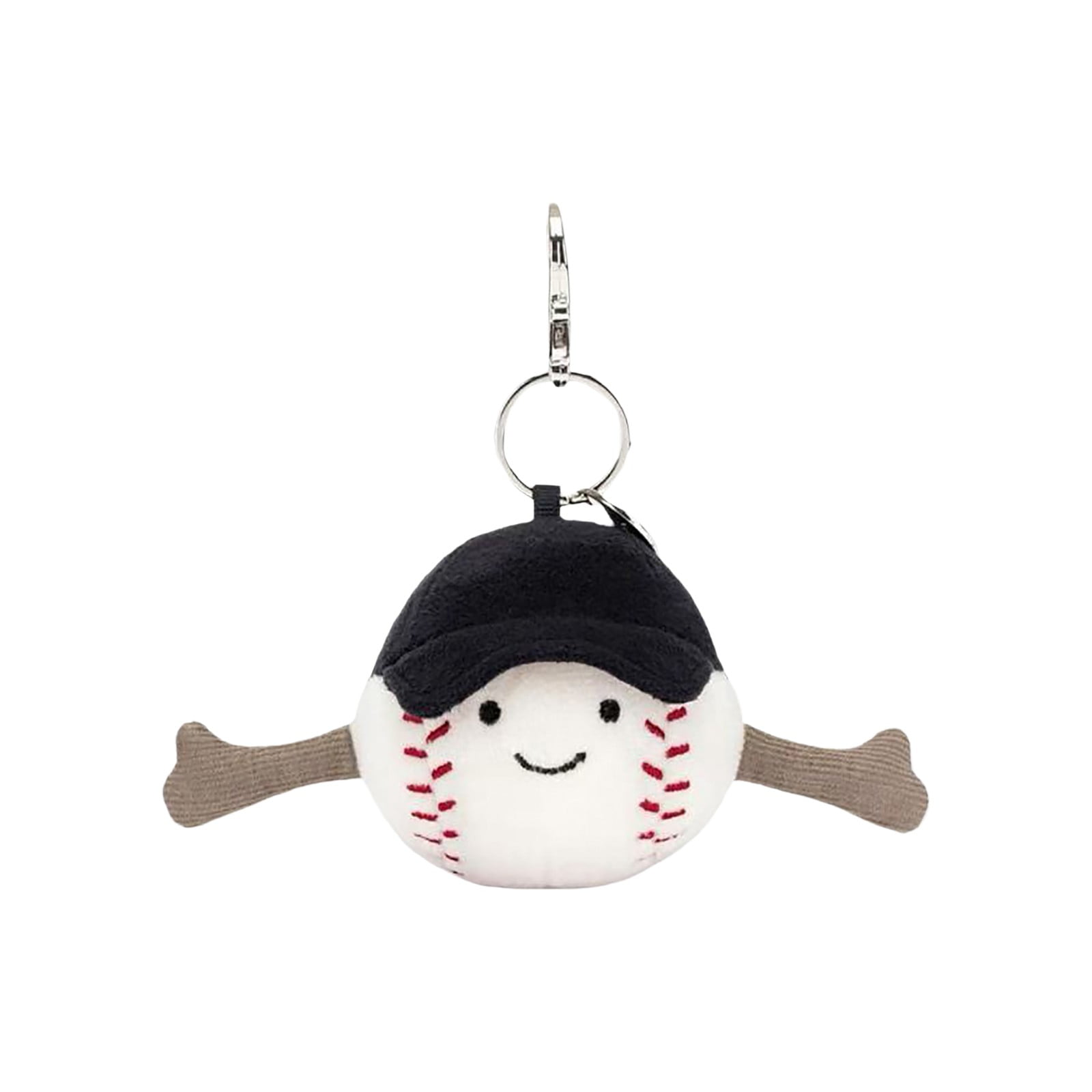 Jellycat Amuseables Sports Baseball Bag Charm - Soft Realistic Stuffed ...