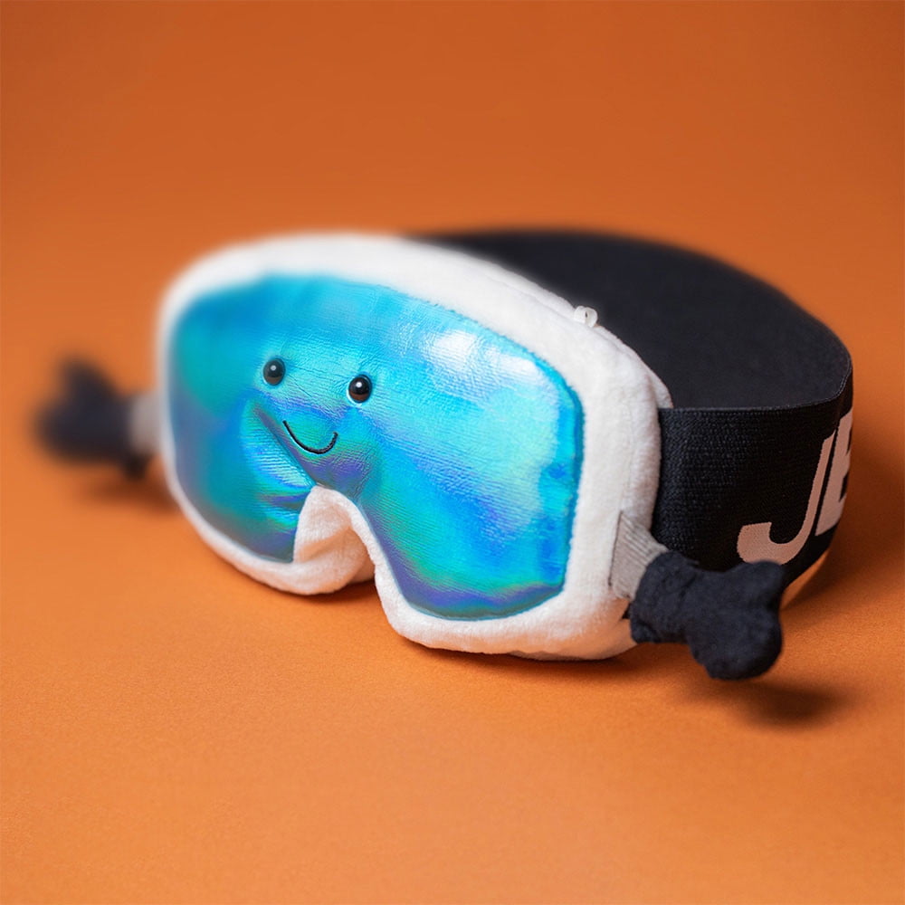 Jellycat Amuseables Sports Ski Goggles Plush Toy - Stylish Blue Goggles ...