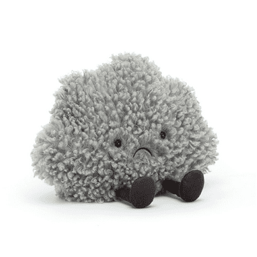 Jellycat AMUSEABLE STORM CLOUD Plush CUTE Sad Grumpy Gray Stuffed Toy ...
