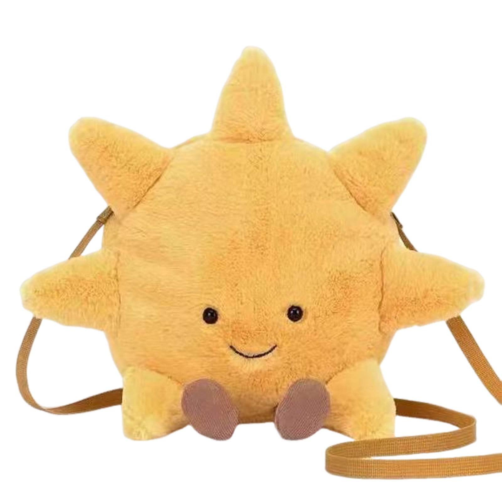 Jellycat Amuseables Sun Plush Crossbody Bag-Smiling Face Soft Realistic ...