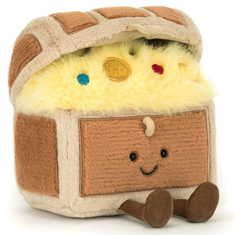 Jellycat Amuseables Treasure Chest Stuffed Toy, Treasure Chest Plush ...