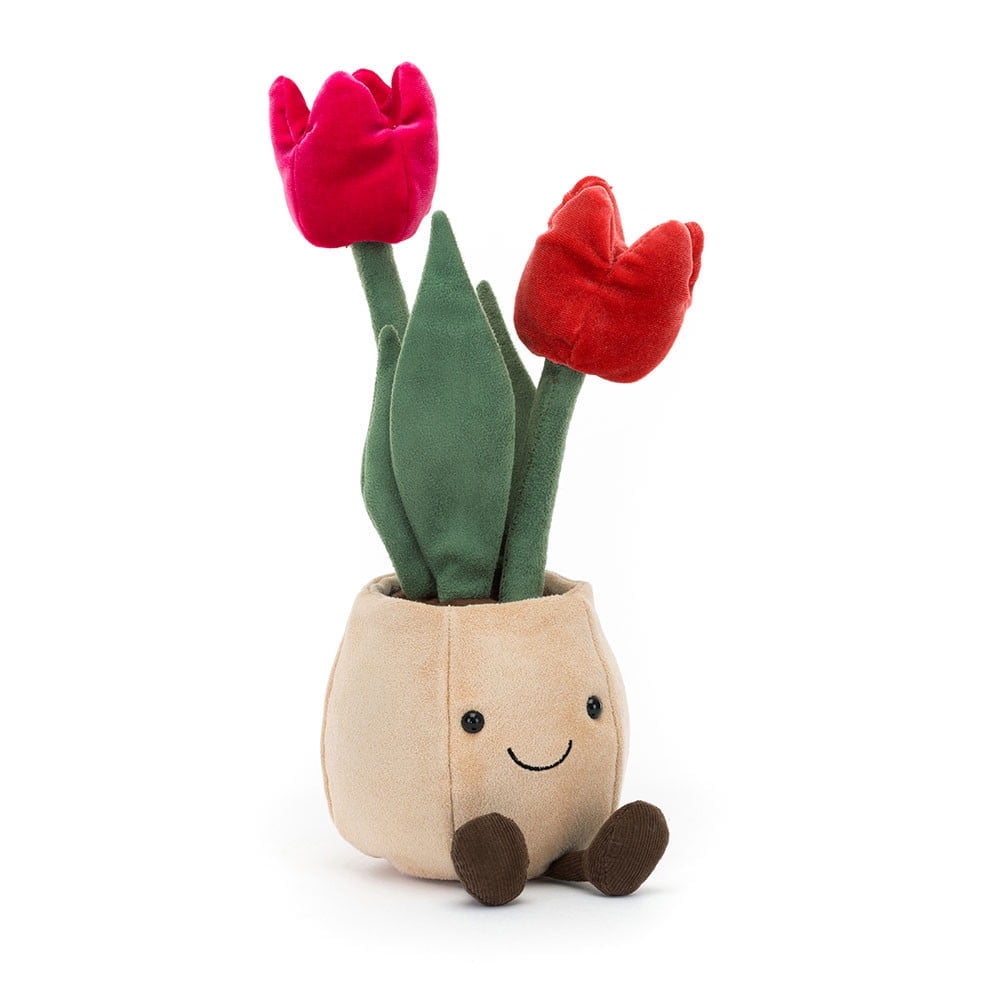 Jellycat Amuseables Tulip Pot Plush Toy - 12.6Inch - Valentine's Day ...