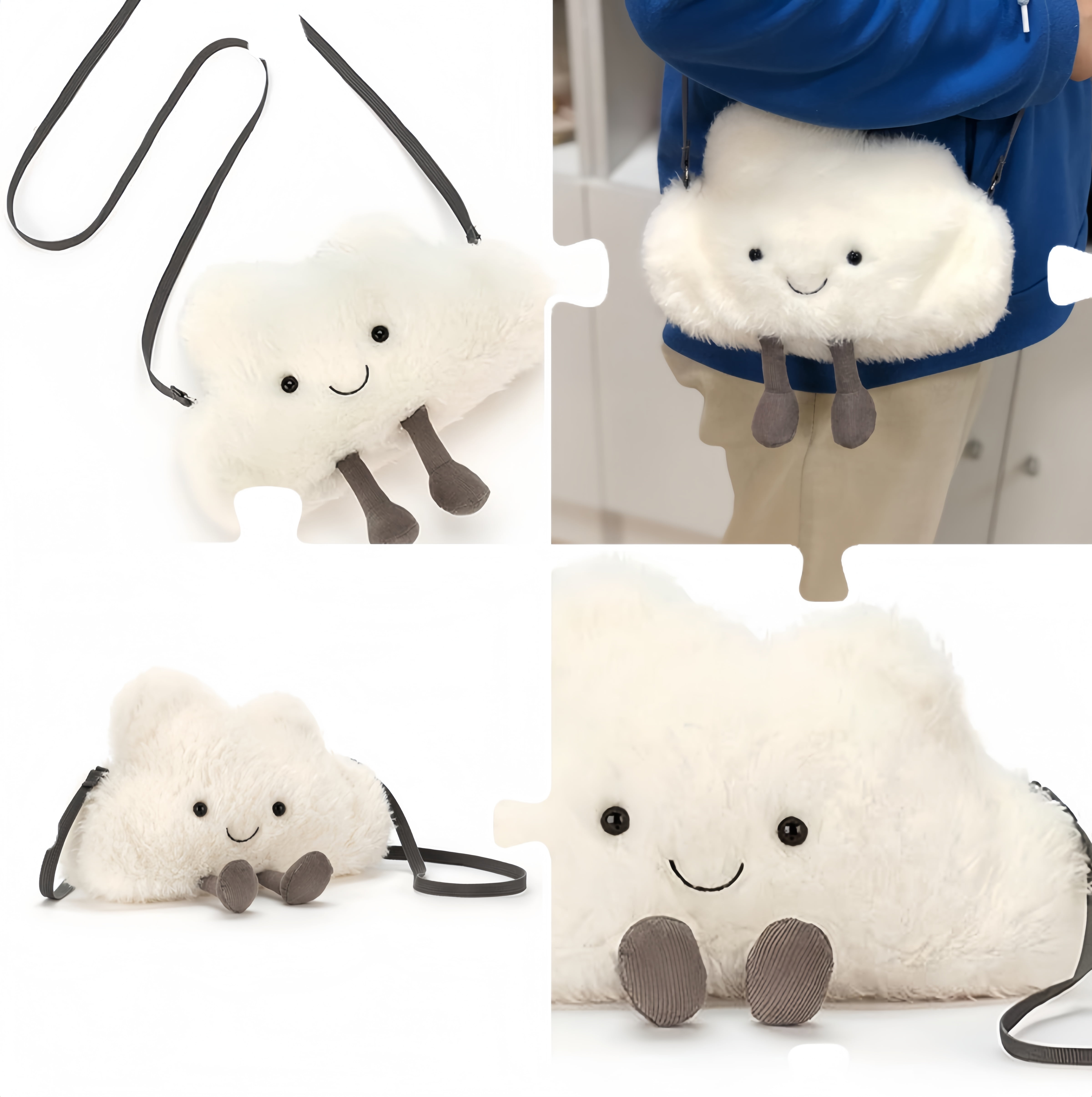 Jellycat Bag Messenger Bag All Jellycat Plush Toys,Perfect for Gifts,Soft cute little white ...