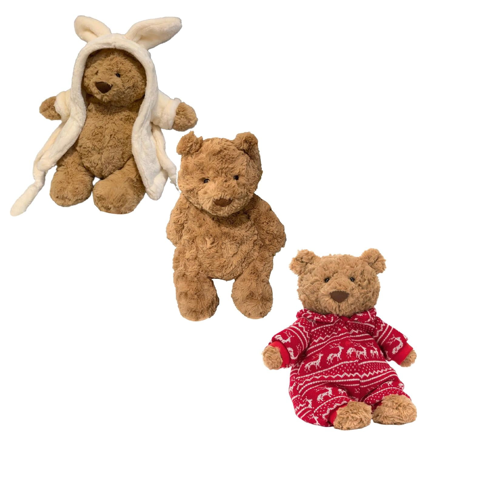 Jellycat Bartholomew Bathrobe Bear Stuffed Animal and Winter Pajamas ...