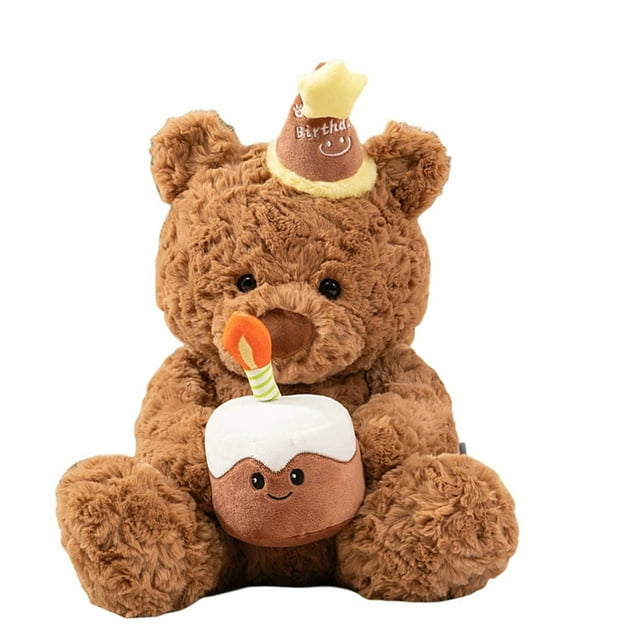 Jellycat Bartholomew Bear & Plush Cake - Soft Stuffed Animal & Pillow ...