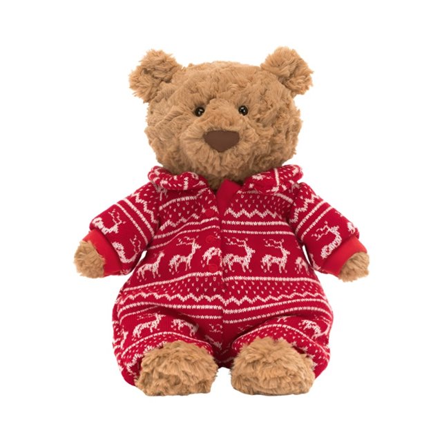 Jellycat Bartholomew Bear Winter Pyjamas Soft Stuffed Cuddly Plush|10 ...