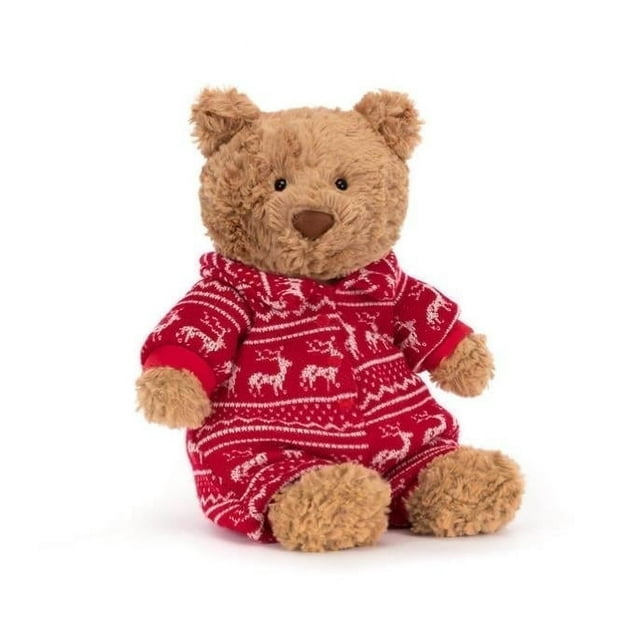 Jellycat Bartholomew Bear Winter Pyjamas Stuffed Animal Plush Toy Soft ...