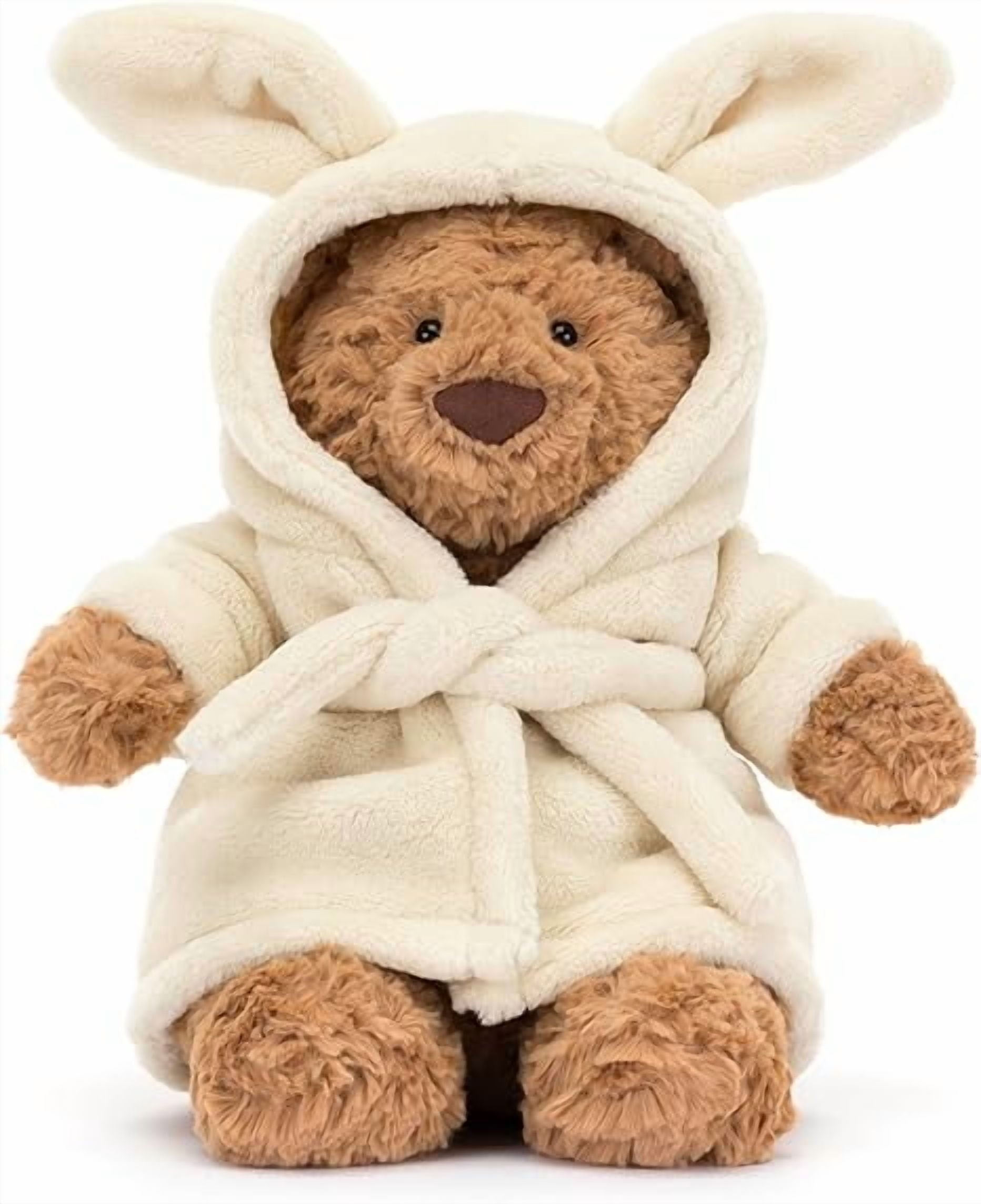 Jellycat Bartholomew Bear with Bathrobe Stuffed Animal, 10 inches ...