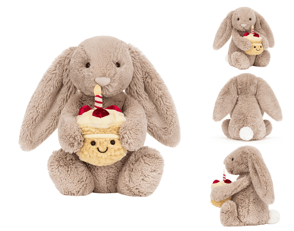 Jellycat Bashful Beige Bunny Stuffed Animal – 12-Inch Customizable Gift for Easter and Birthdays ...