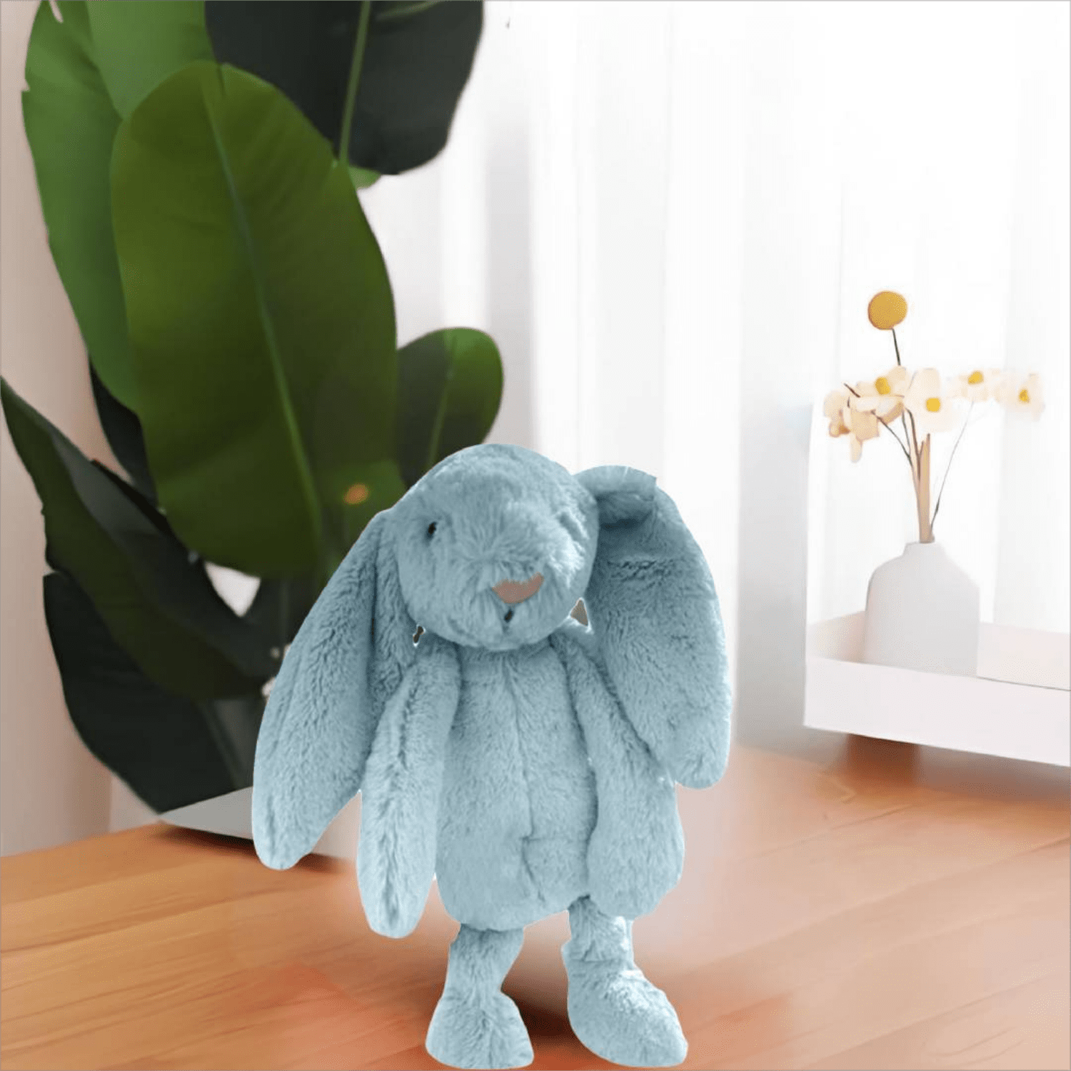 Jellycat Bashful Blue Bunny Stuffed Animal 31cm Ideal Easter Birthday ...
