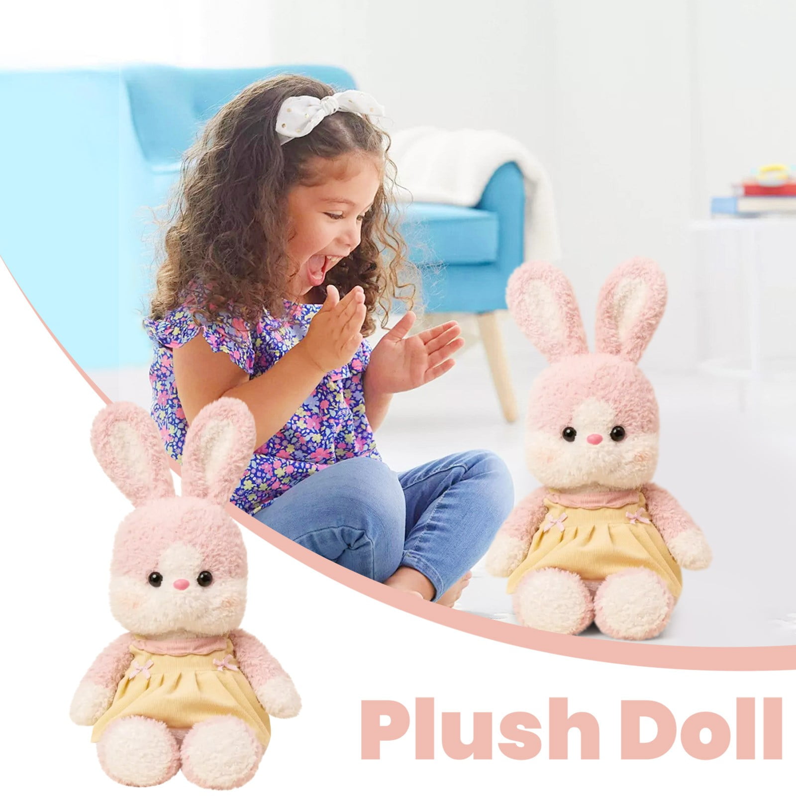 Jellycat Bashful Bunny, Stuffed Animals Plush Toy Realistic Weighted Soft Cute Animal Toys Doll ...