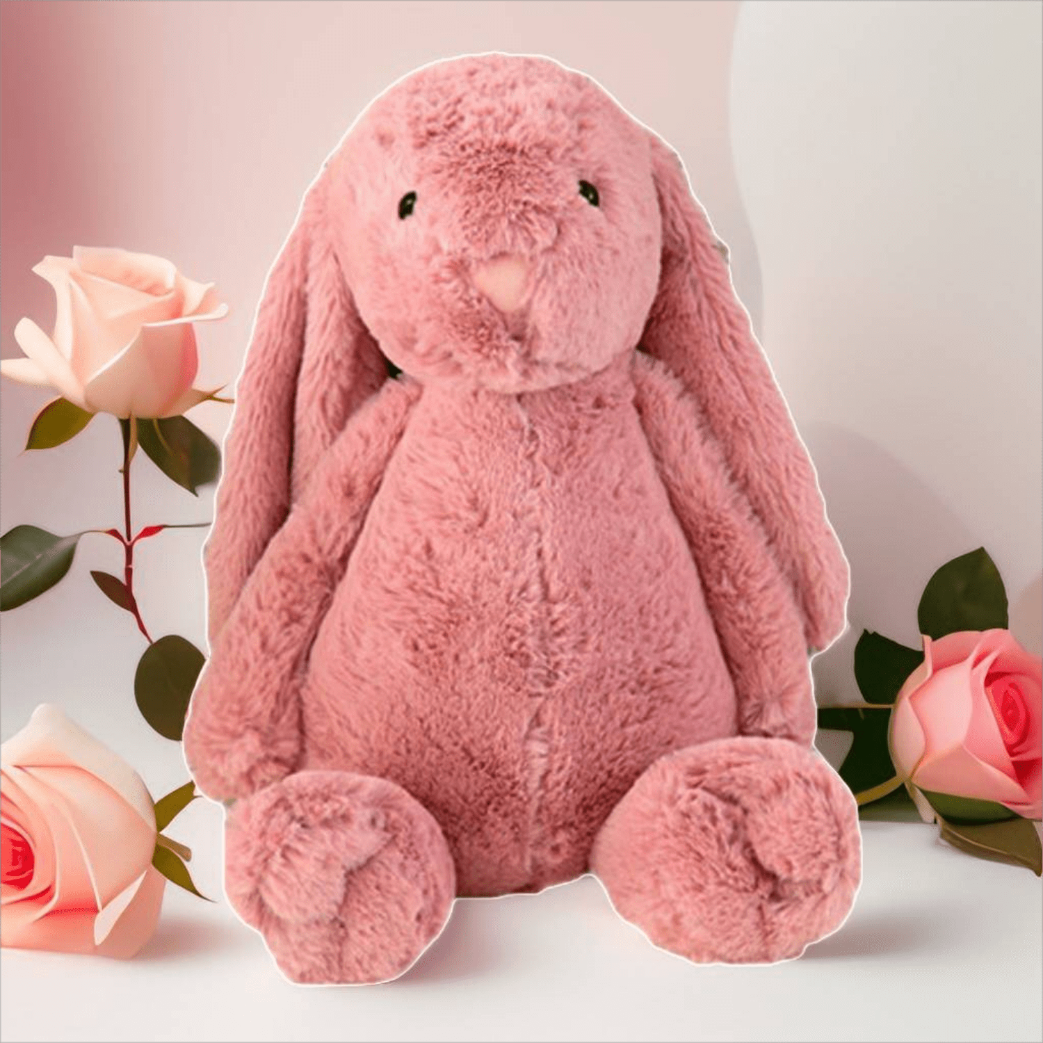 Jellycat Bashful Deep Pink Bunny Stuffed Animal 15" Ideal Easter ...