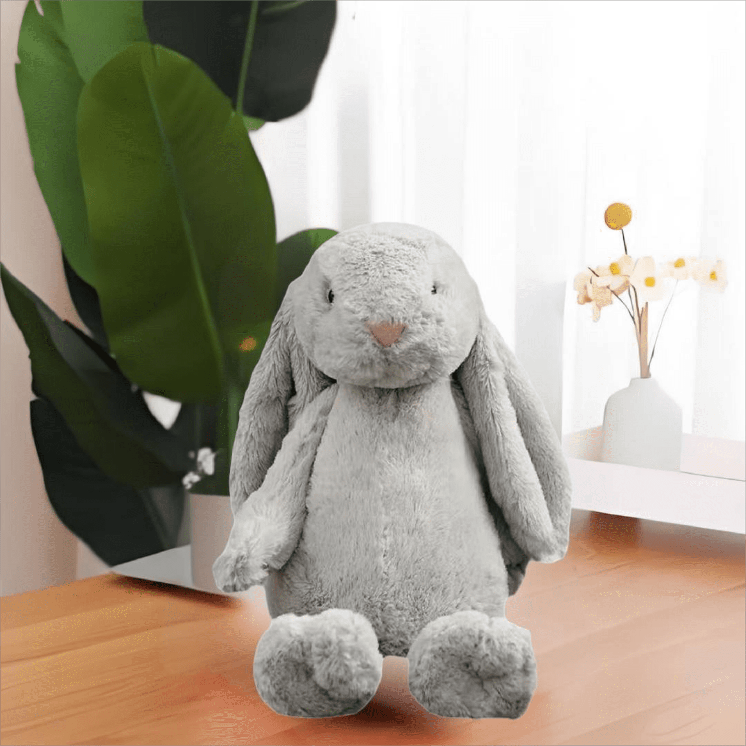 Jellycat Bashful Grey Bunny Stuffed Animal 31cm Ideal Easter Birthday ...