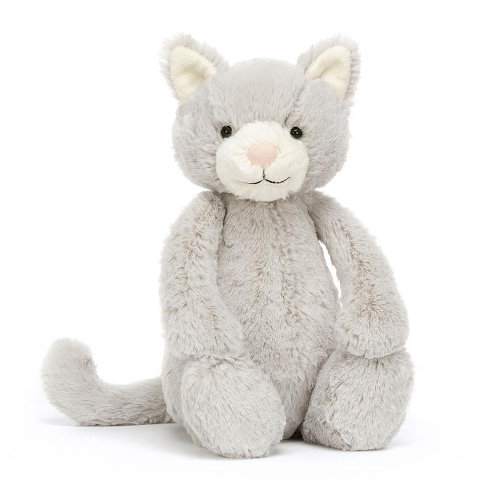 Jellycat Bashful Grey Kitty Plush Stuffed Animal Toy, Soft Cat Plushie ...
