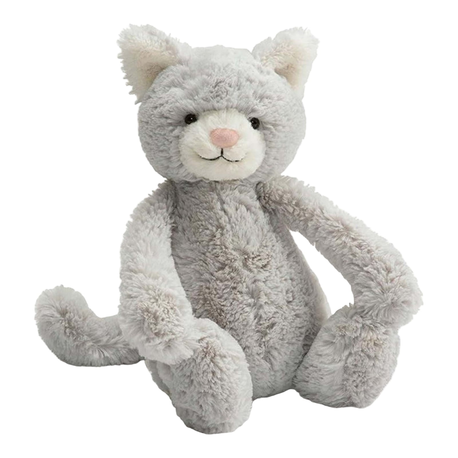 Jellycat Bashful Kitten: An adorable 9 - inch plush gray cat stuffed animal toy, a soft and ...