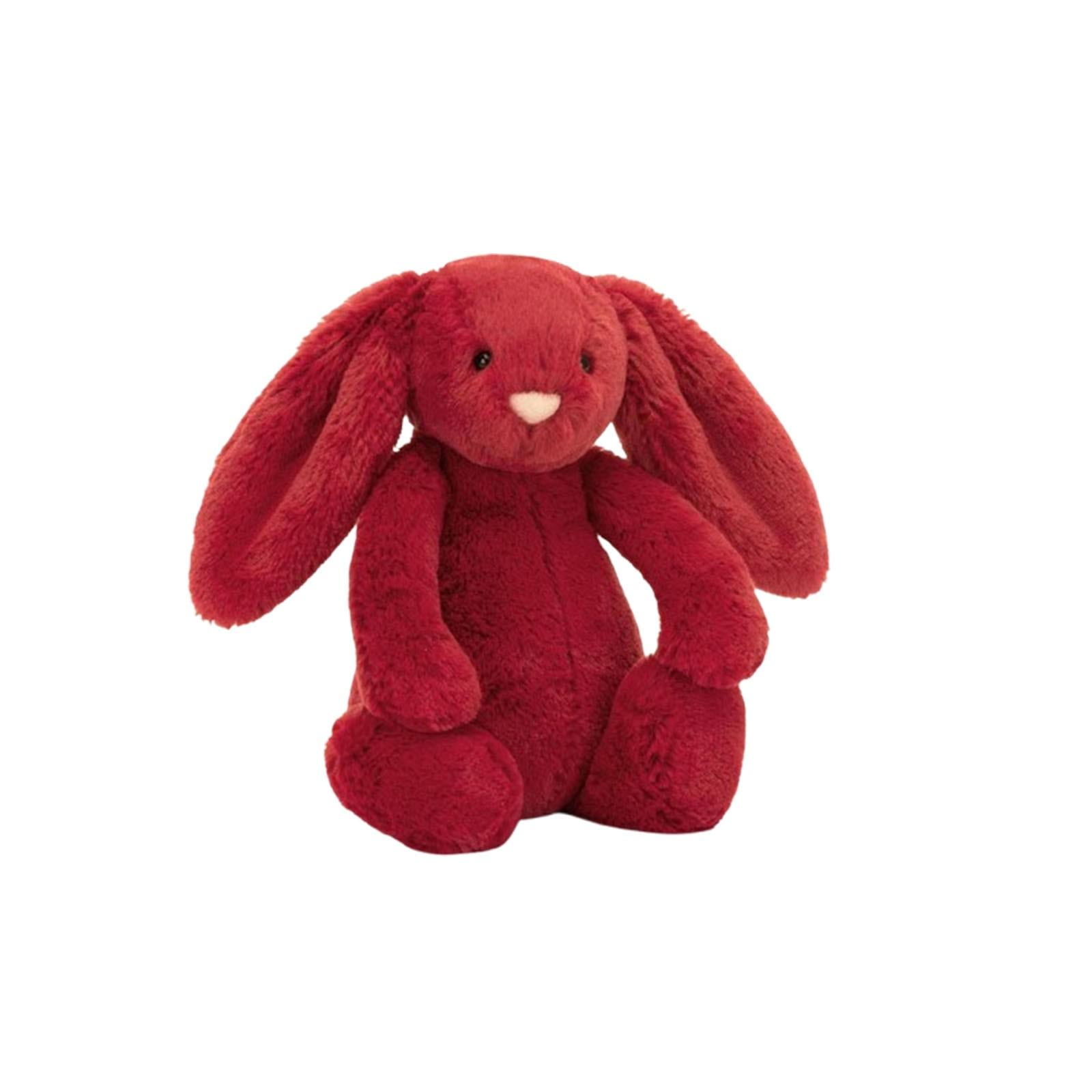 Jellycat Bashful Luxe Bunny Scarlett Plush Stuffed Animal - Realistic ...