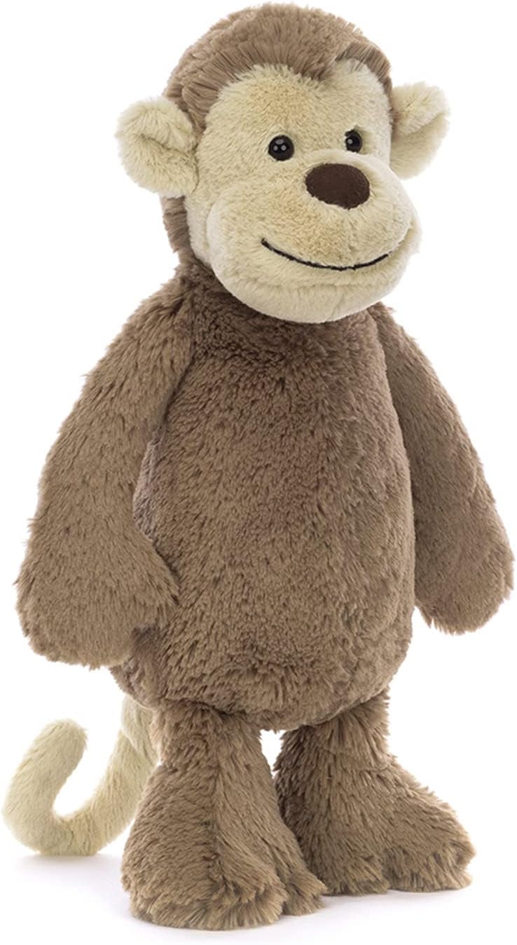 Jellycat Bashful Monkey Stuffed Animal, Medium 12 inches - Monkey Plush Toy - Classic Children's ...