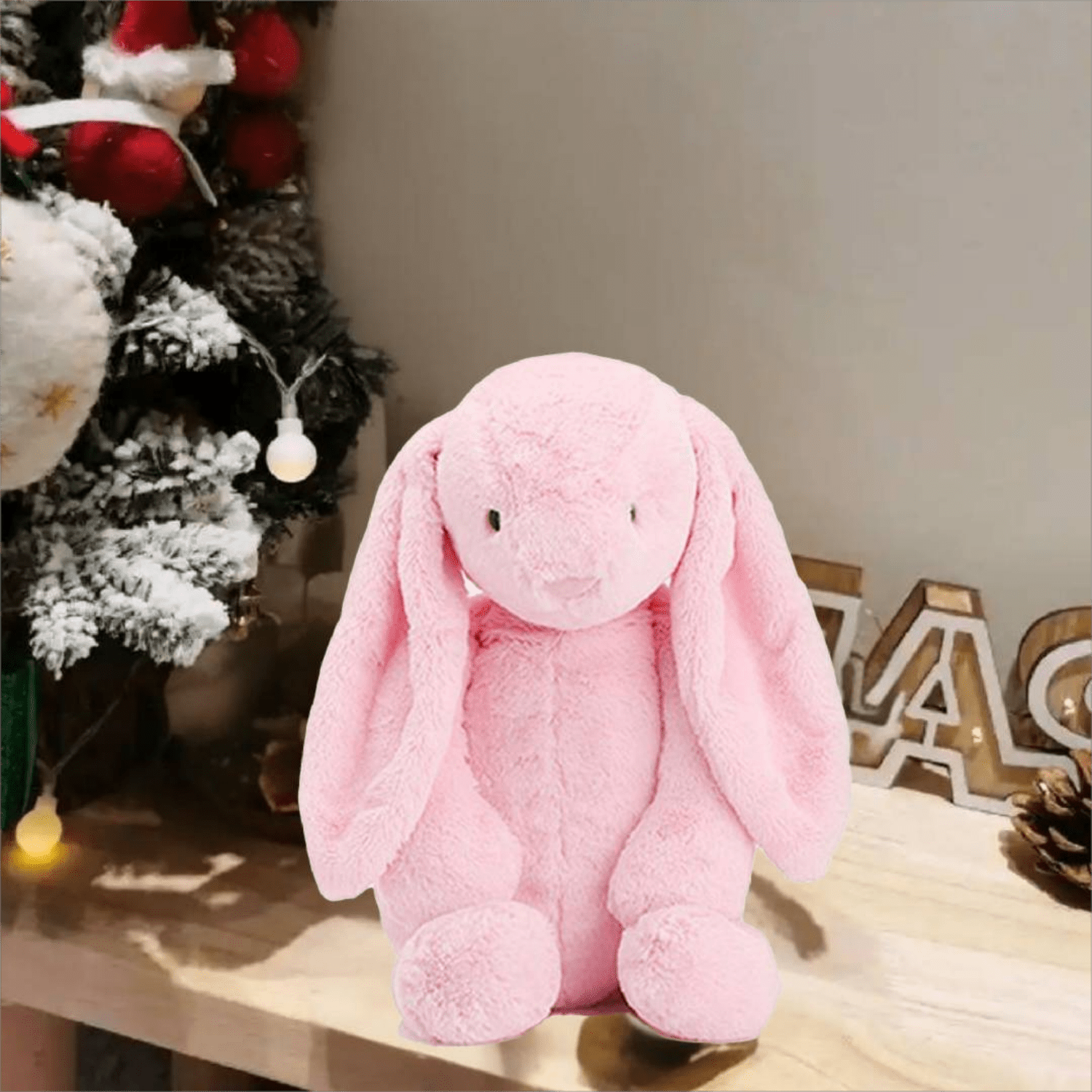 Jellycat Bashful Pink Bunny Stuffed Animal 15" Ideal Easter Birthday ...