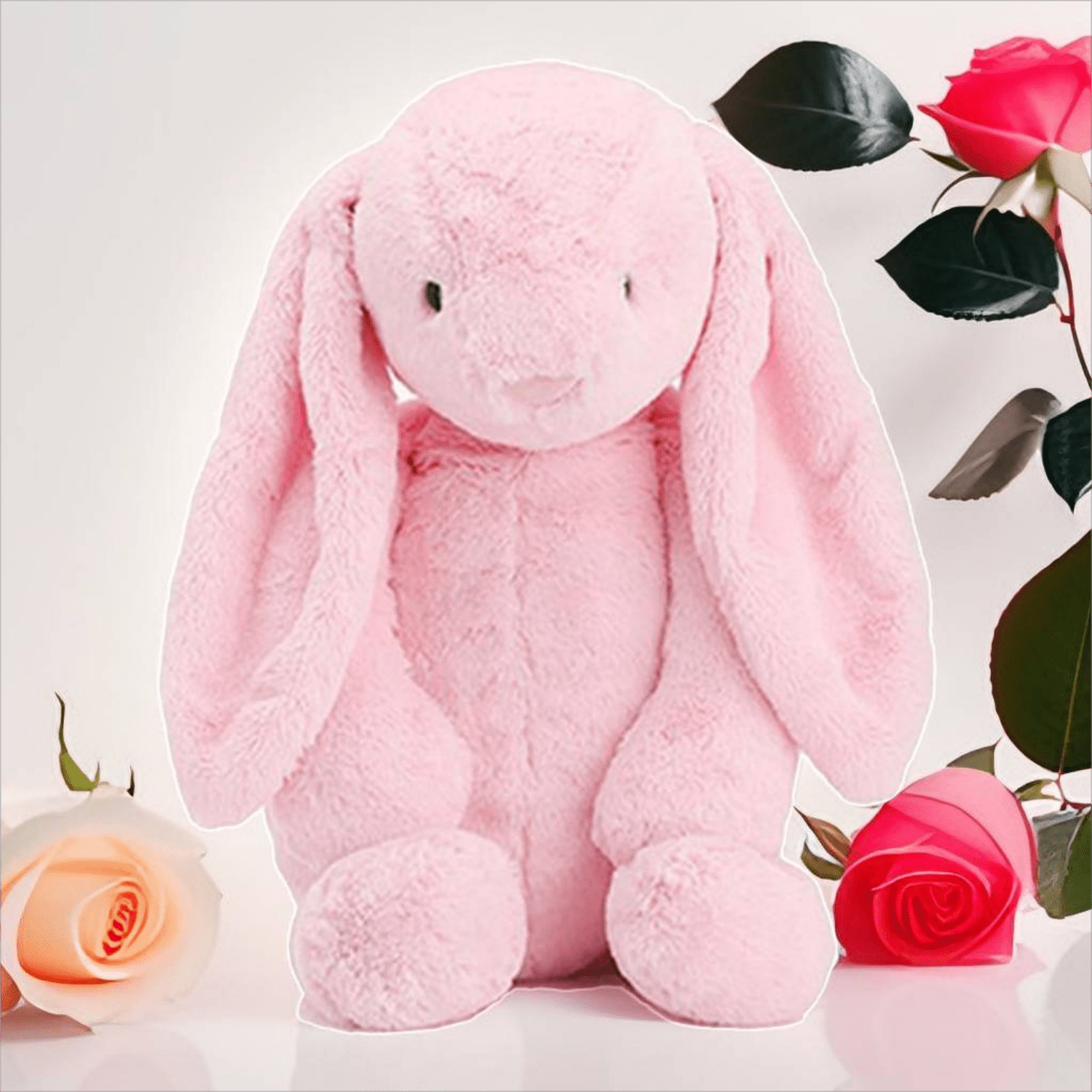 Jellycat Bashful Pink Bunny Stuffed Animal 15" Ideal Easter Birthday ...