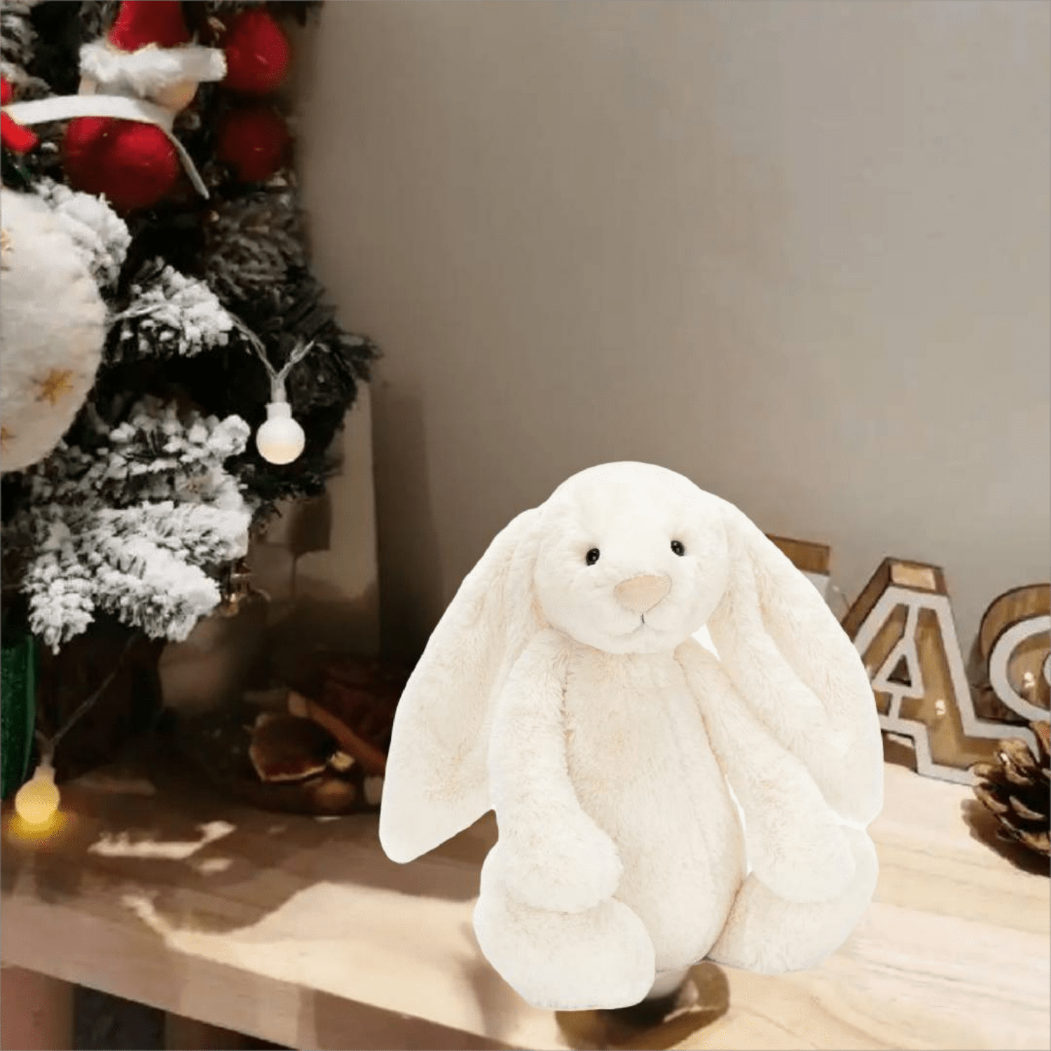 Jellycat Bashful White Bunny Stuffed Animal 15" Ideal Easter Birthday ...