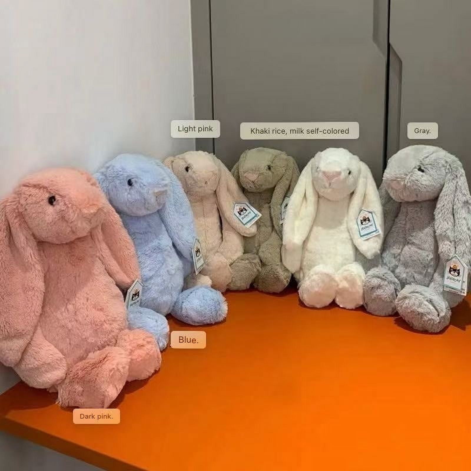 Jellycat Bashful multicolor Bunny Stuffed Animal, Medium 12 inches | Rabbit and Bunny Plush Toy ...