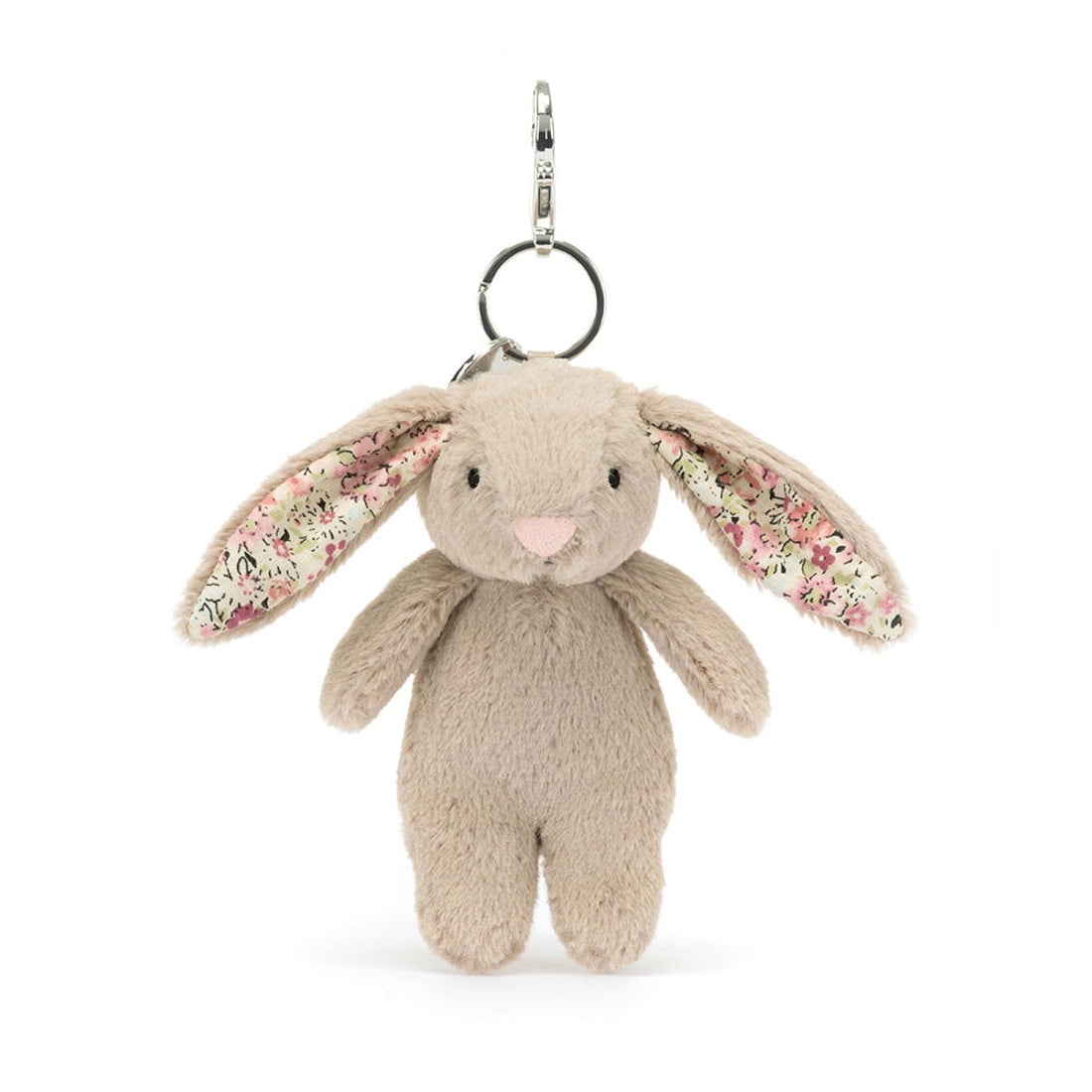 Jellycat Blossom Beige Bunny Bag Charm - Soft Plush Easter Gift for ...