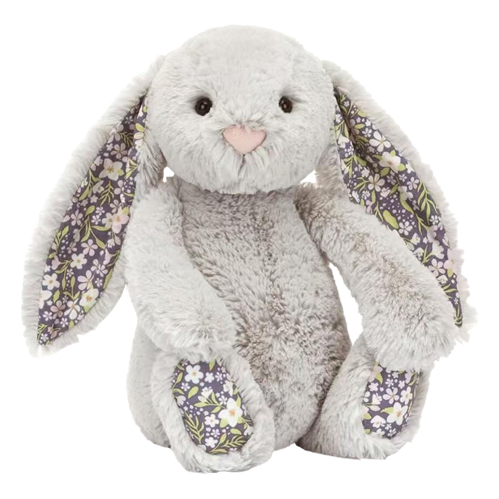 Jellycat Blossom Silver Bunny Plush Toy - 12" Soft & Cuddly Bunny ...
