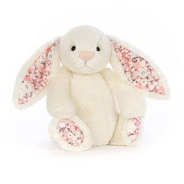 Jellycat Bunny Stuffed Animal – 12” White Sakura, Soft & Cuddly ...