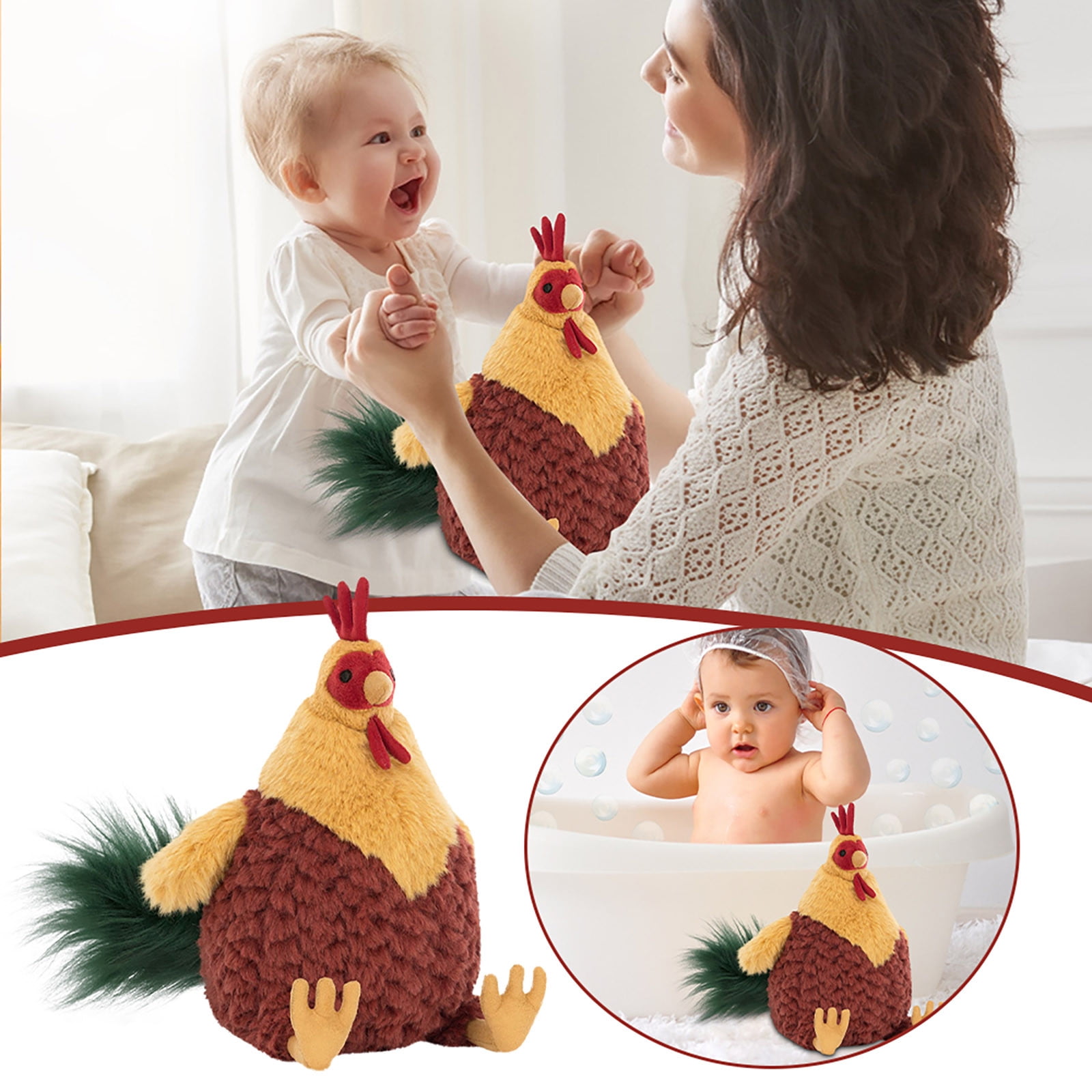 Jellycat Cluny Cockerel Rooster Stuffed Animal, 10 inches | Chicks ...