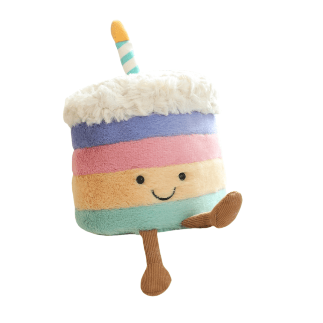 Color Birthday Cake Plush Toy Doll-10.2''Home Decoration Cake Doll ...