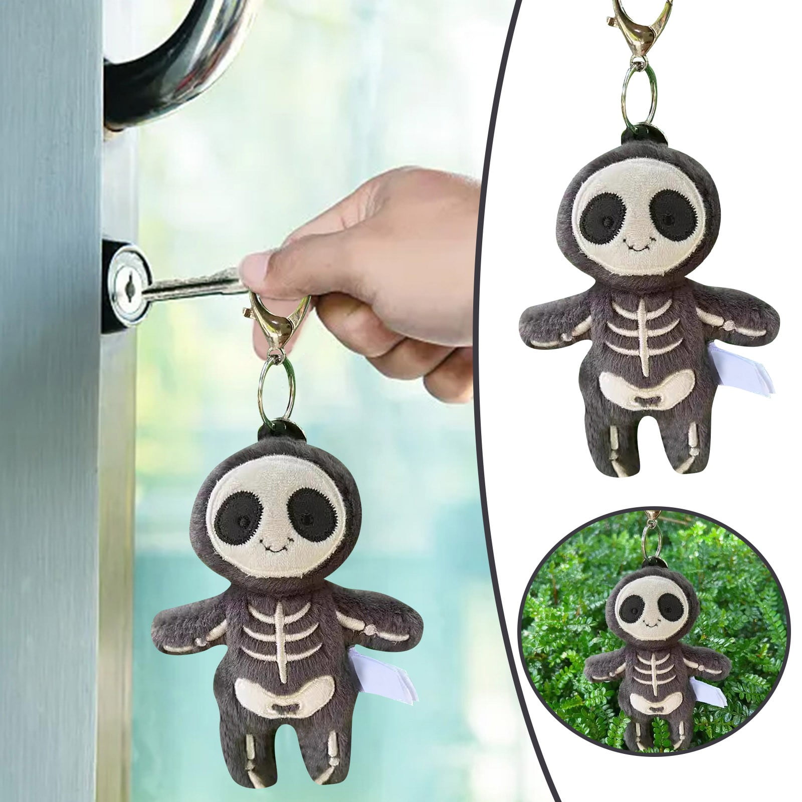 Jellycat Cute Skeleton Figure Plush Toy Keychains Skull Plushies ...