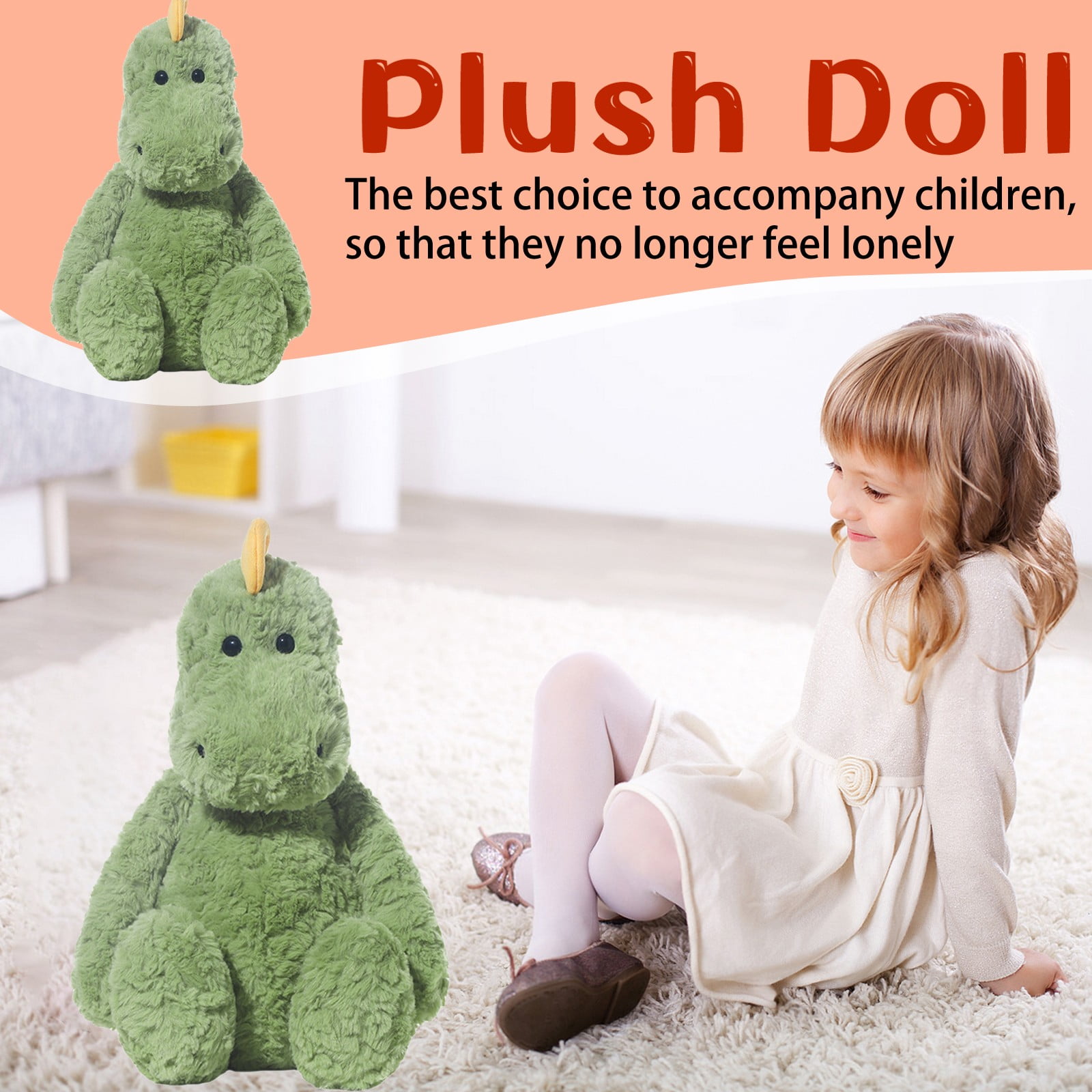JIASEN Dinosaur 20" Plush Toy - Ultra Soft Stuffed Animal, Easter Gift ...